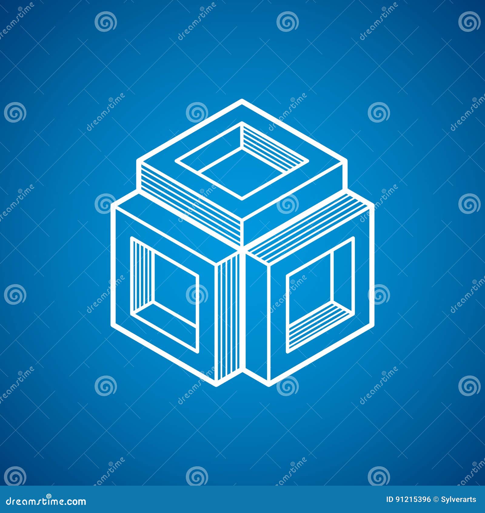 3D Design, Abstract Vector Dimensional Cube Shape. Stock Vector ...