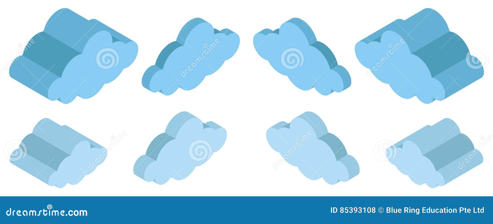 3D design for blue clouds stock vector. Illustration of group - 85393108