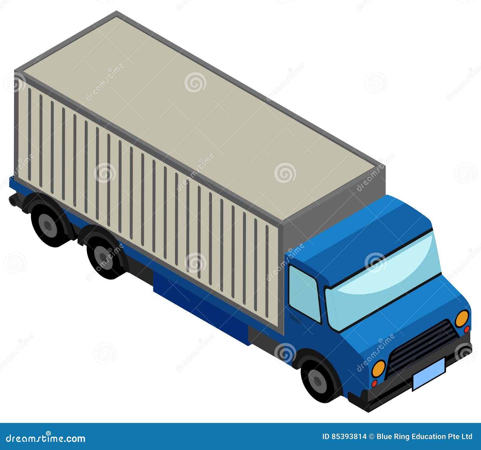 3D Design for Blue Lorry Truck Stock Vector - Illustration of drawing ...