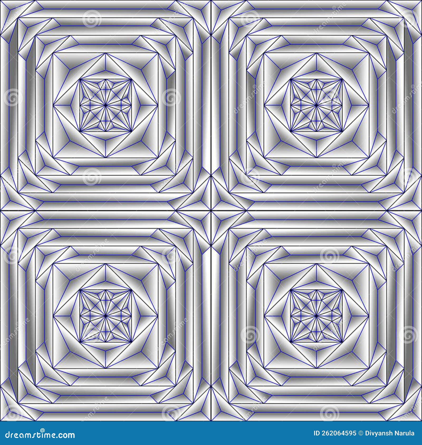 3d Design in Blue Shades Design Stock Illustration - Illustration of ...