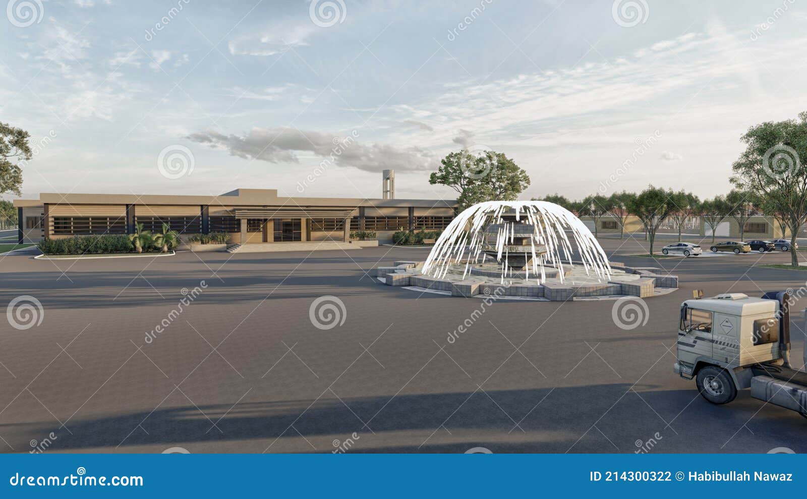 3D Design Cattle Slaughterhouse Using Lumion â€“ Front Elevation Stock ...