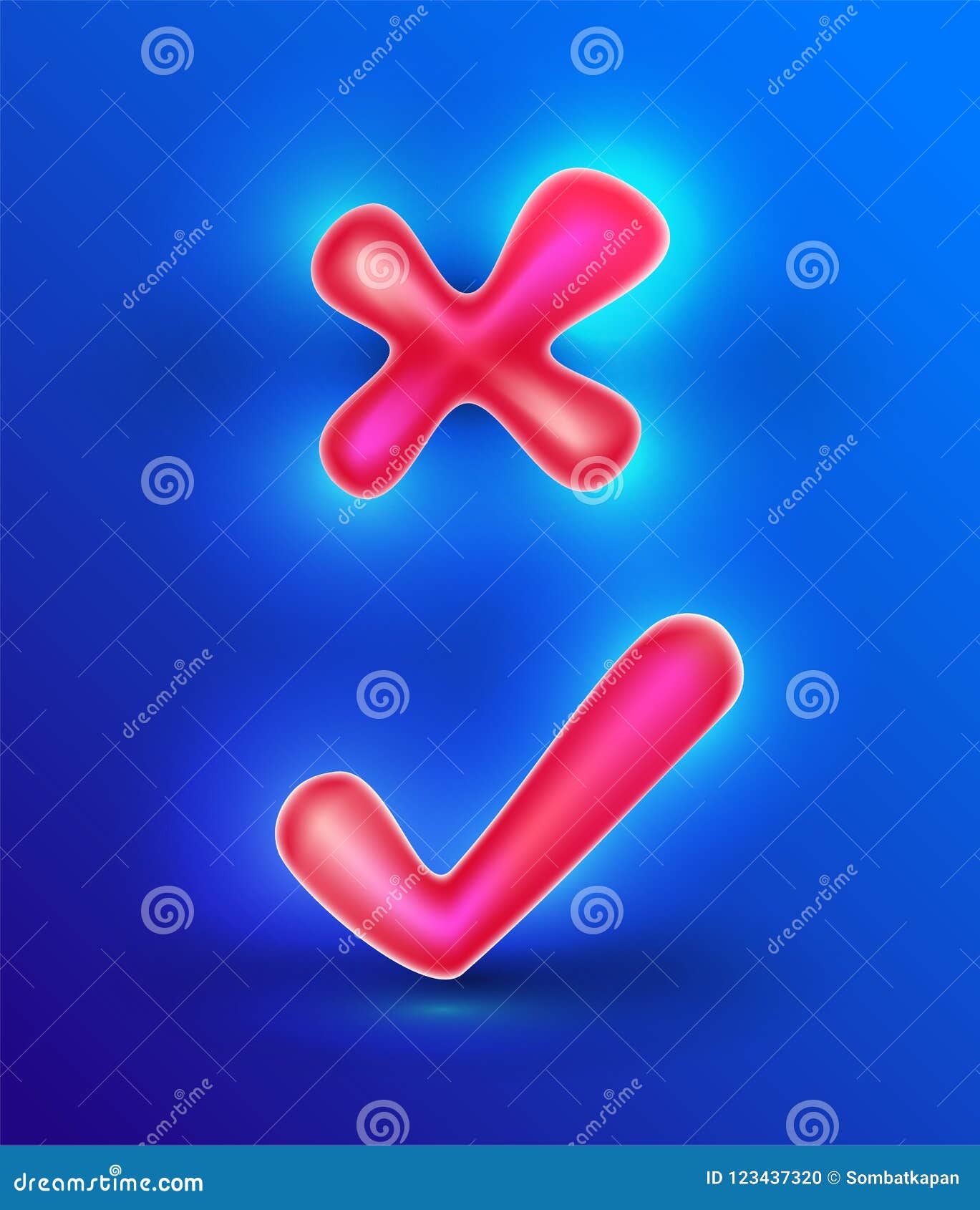 3D design check mark stock vector. Illustration of check - 123437320