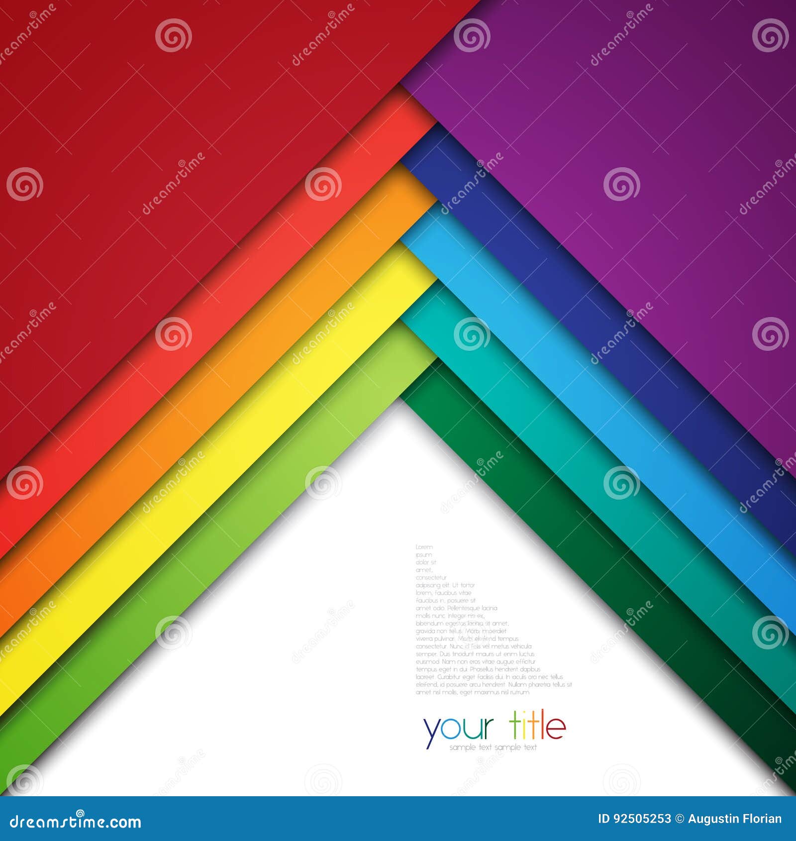 3d Design with Color Banners / Presentation Template Stock Vector ...