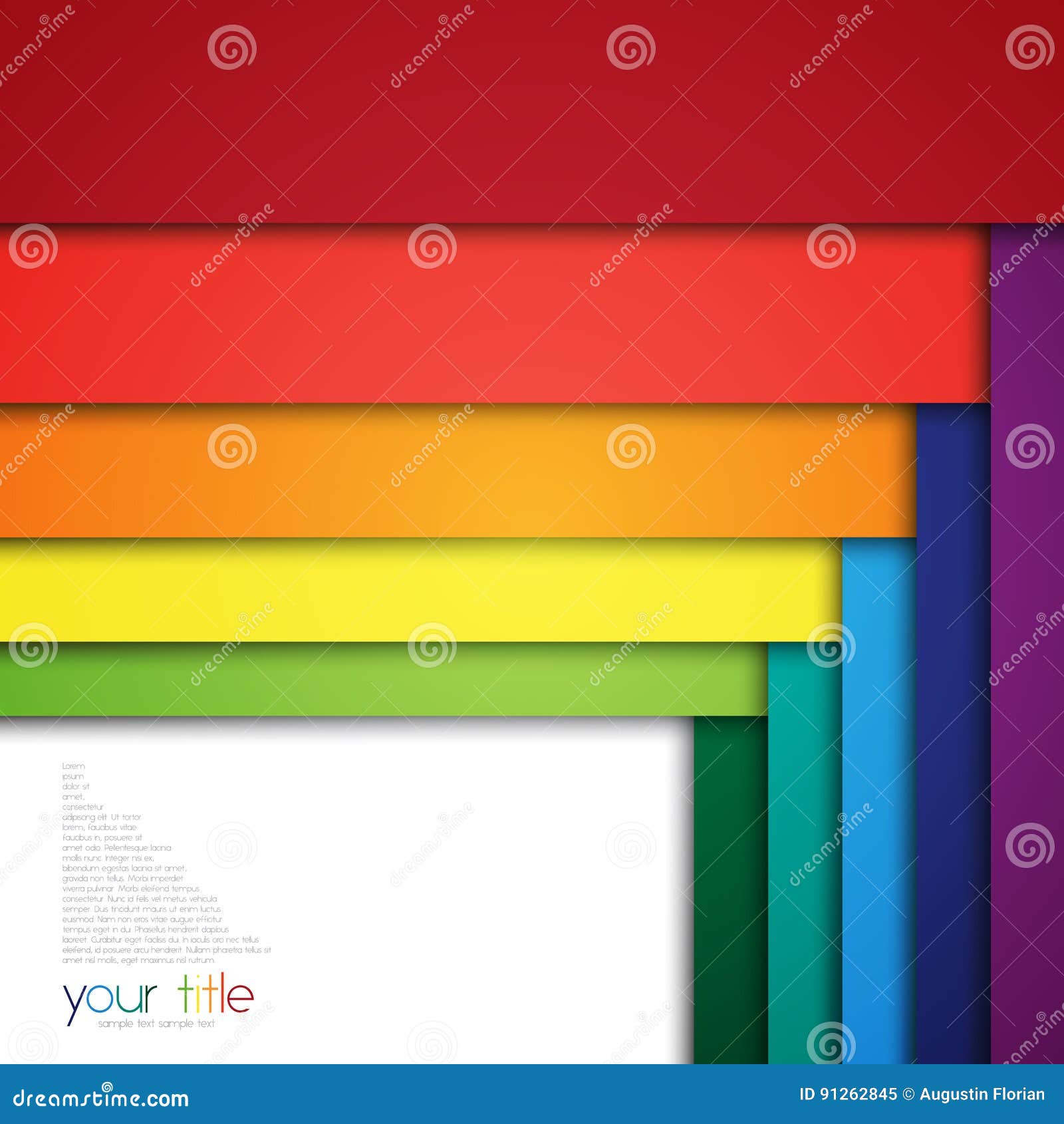 3d Design with Color Banners / Website Stock Vector - Illustration of ...