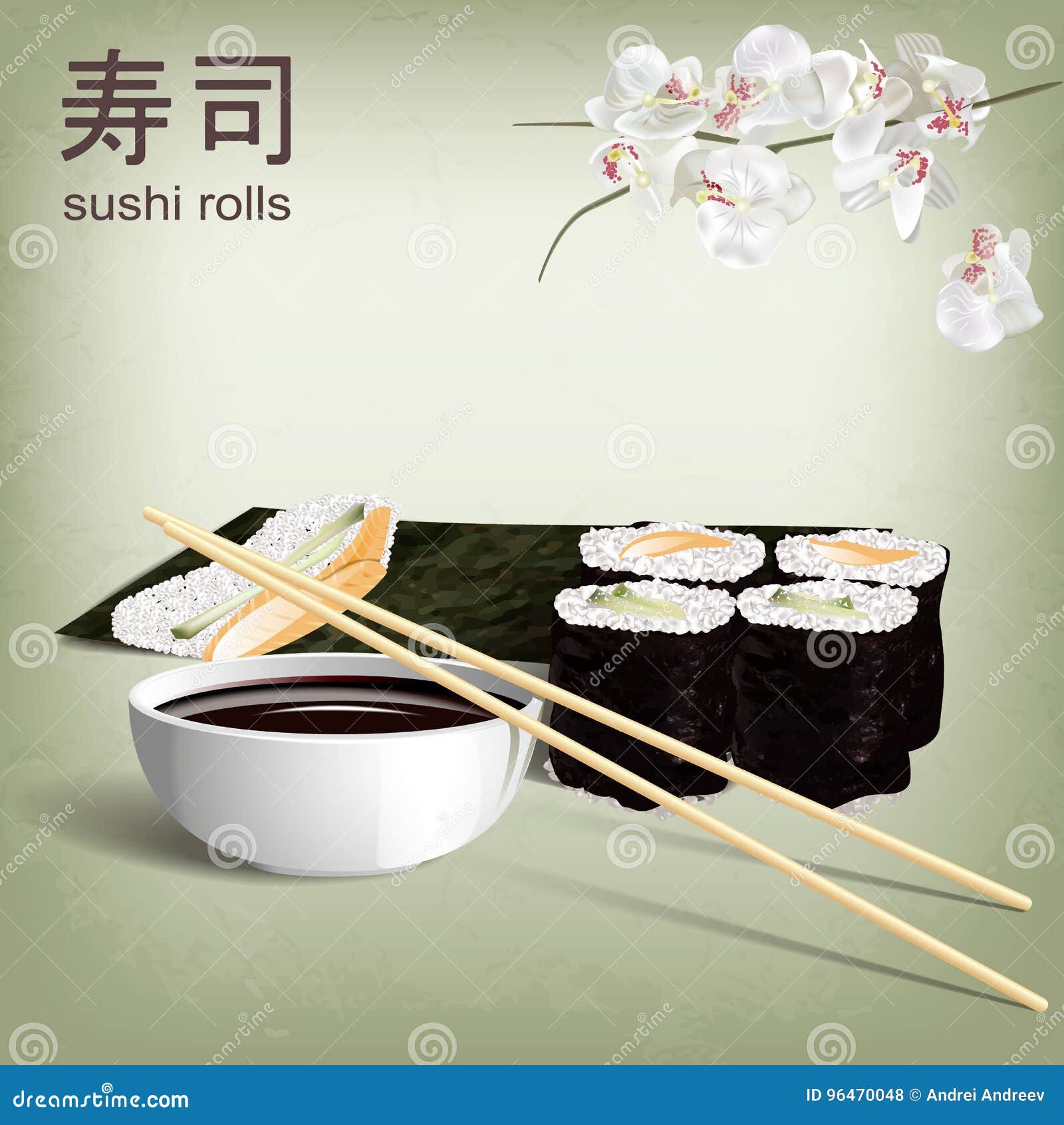 3D Design Concept, Invitations, Advertising, Poster Sushi Restaurant ...
