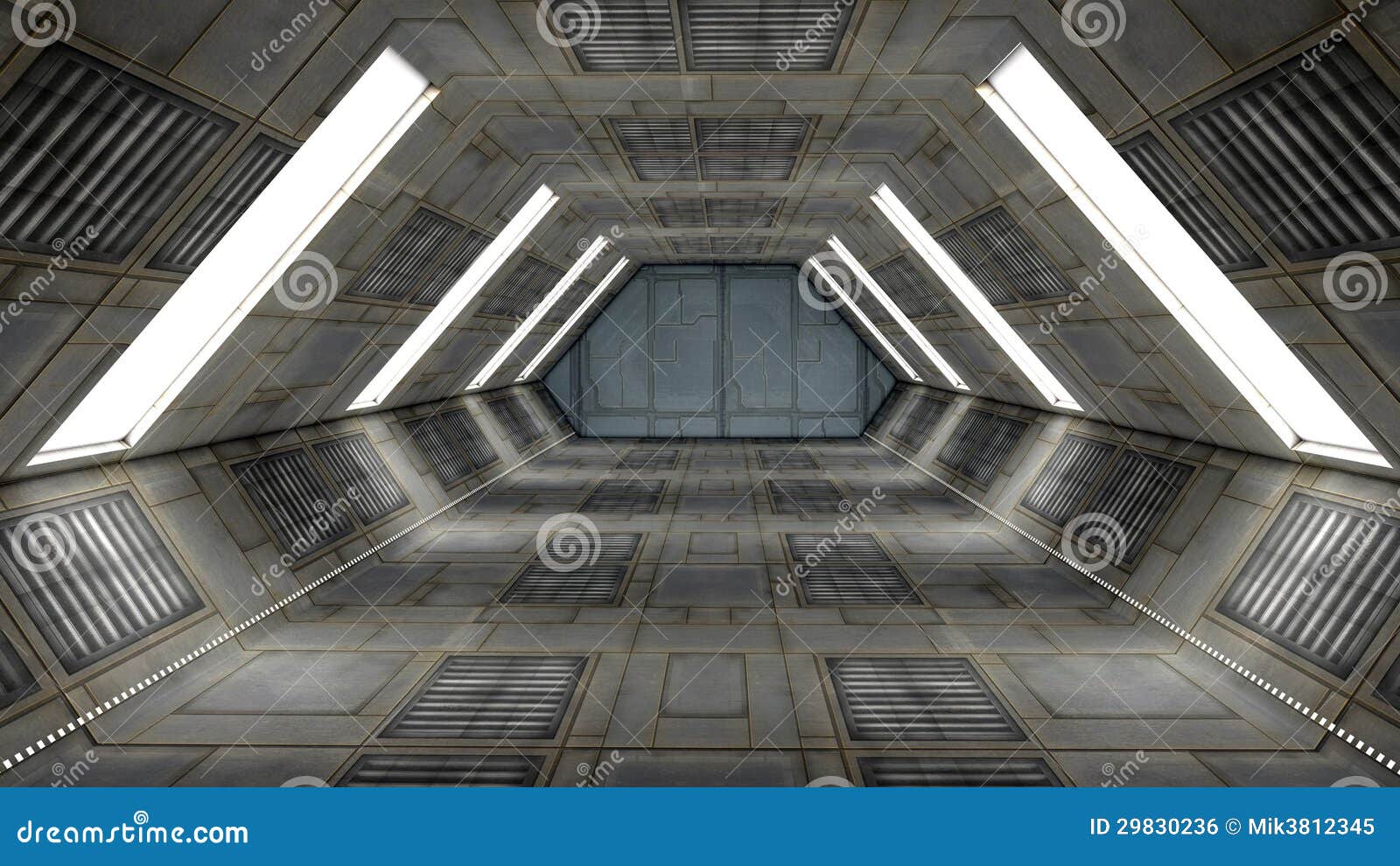 Futuristic interior stock illustration. Illustration of scifi - 29830236