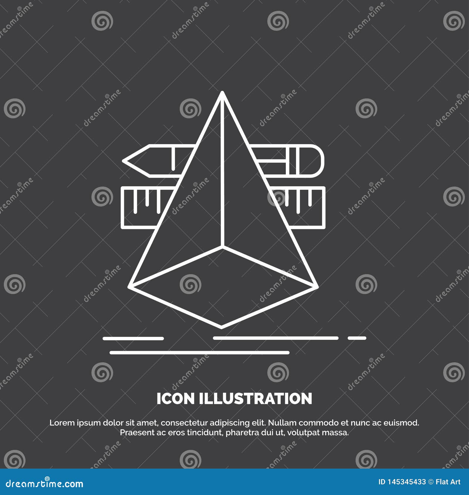 3d, Design, Designer, Sketch, Tools Icon. Line Vector Symbol for UI and ...