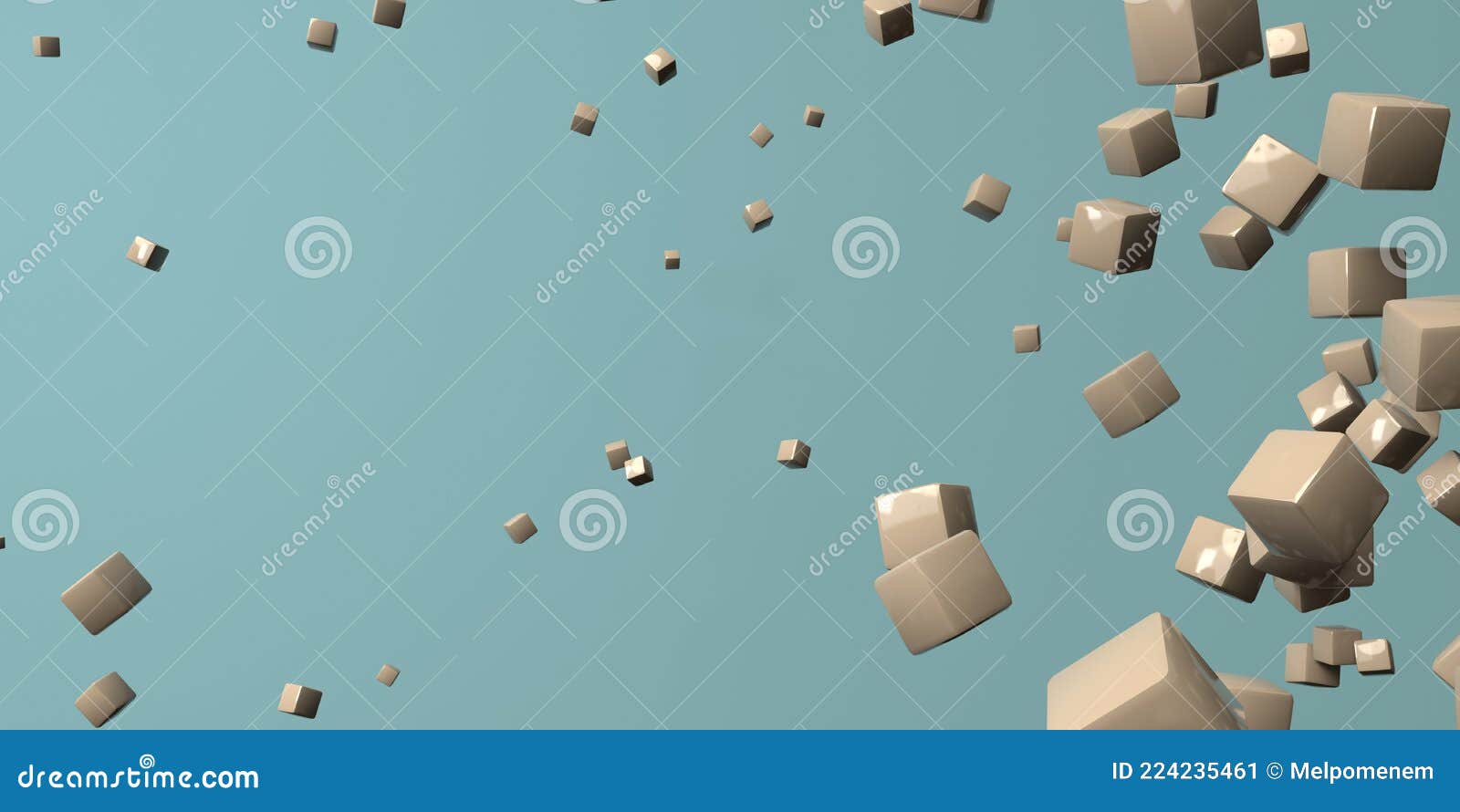 3D Design of Different Size of Cubes Stock Illustration - Illustration ...