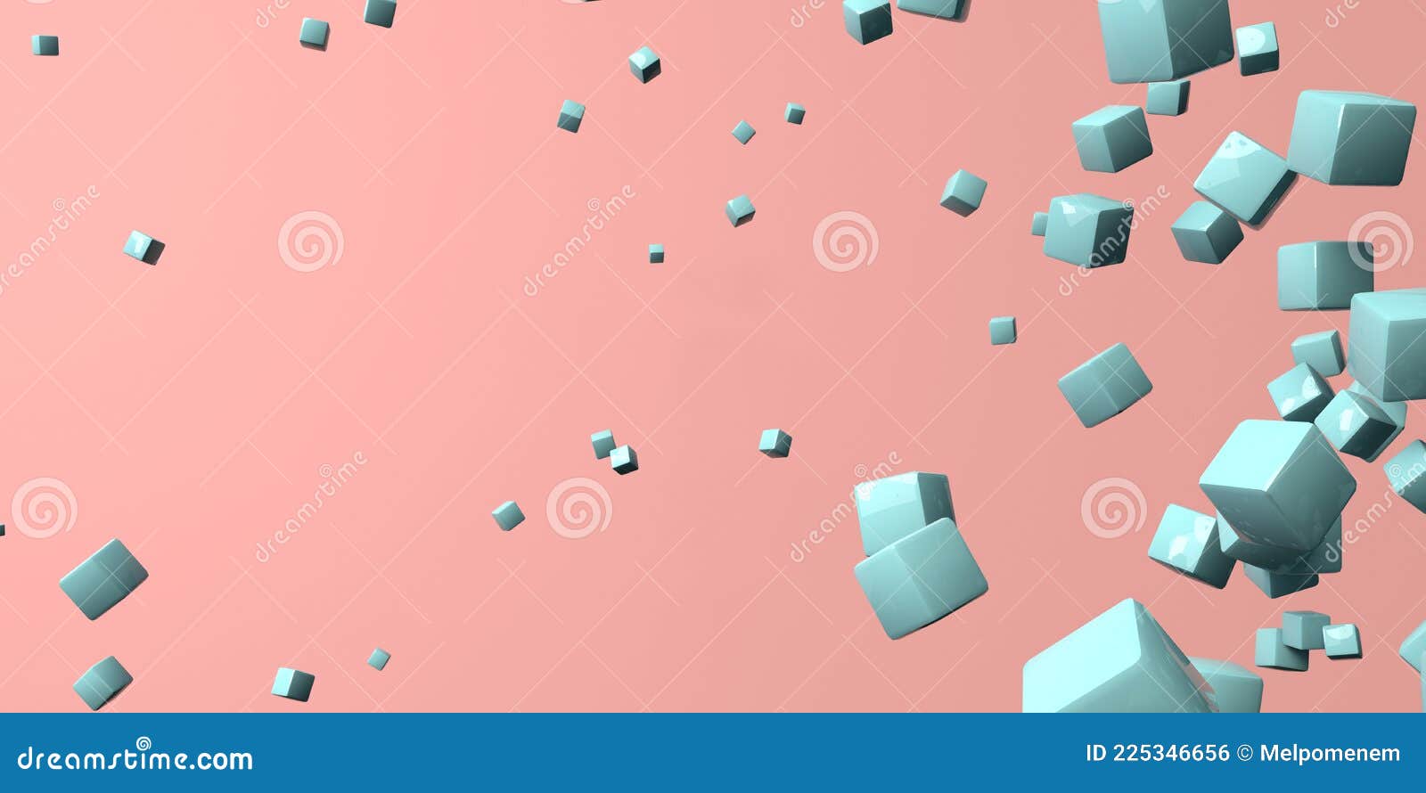 3D Design of Different Size of Cubes Stock Illustration - Illustration ...
