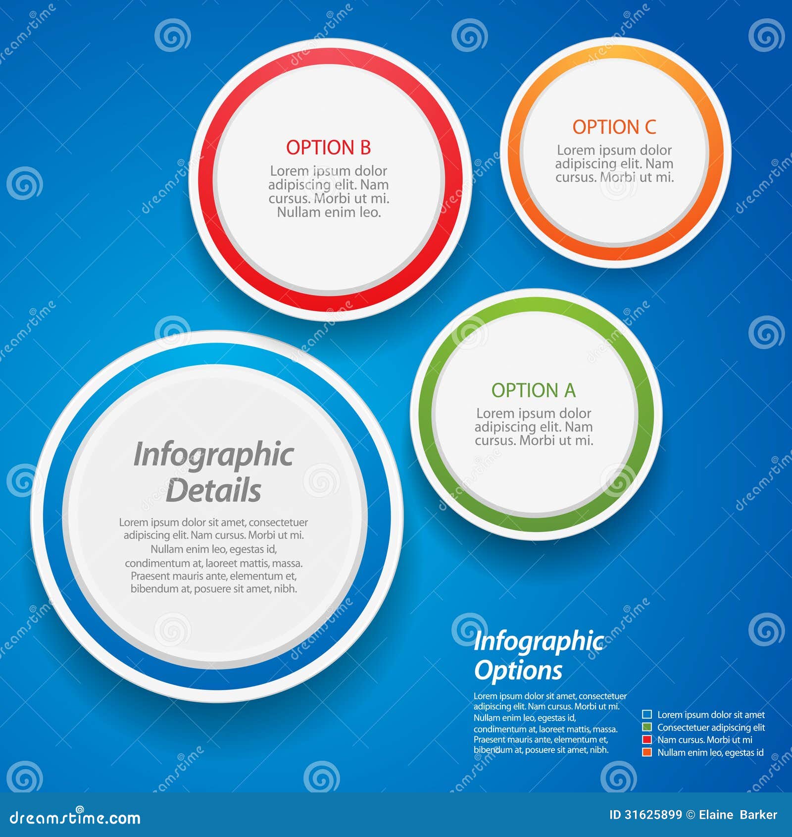 3d Design Element Background on Blue Stock Illustration - Illustration ...