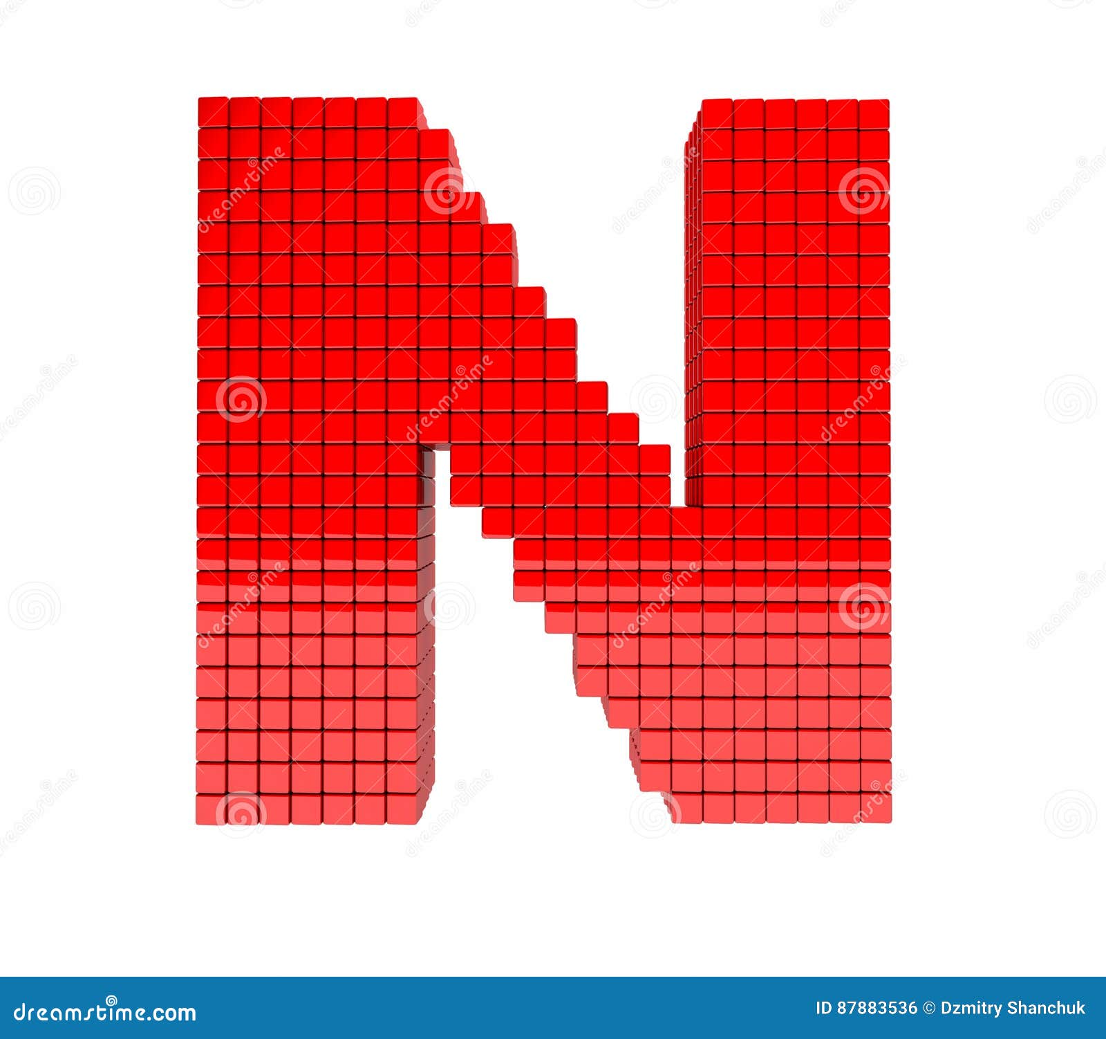 3D Design the English Alphabet Red Letter Stock Illustration ...