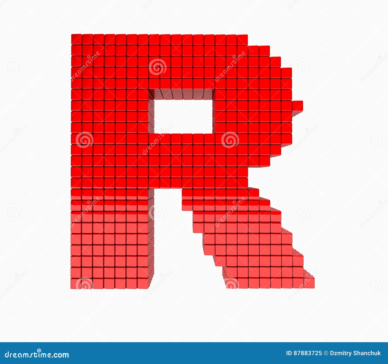 3D Design the English Alphabet Red Letter Stock Illustration ...
