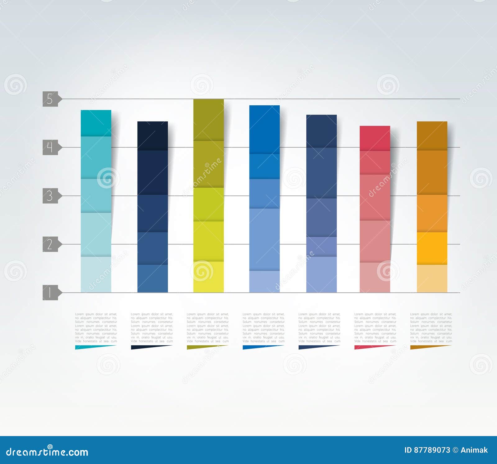 3D Design Graph. Infographics Chart Stock Vector - Illustration of info ...