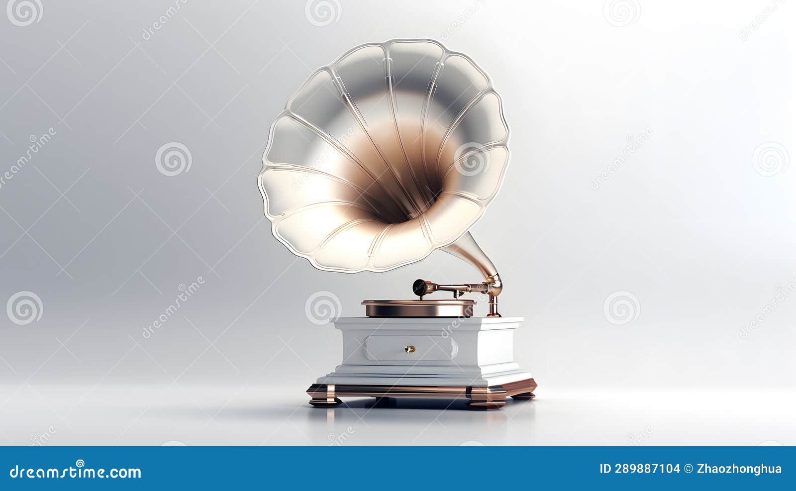 3D design of phonograph. stock illustration. Illustration of table ...