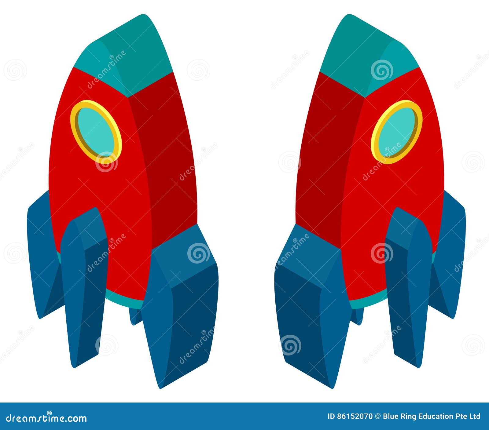 3D design for red rocket stock vector. Illustration of angle - 86152070