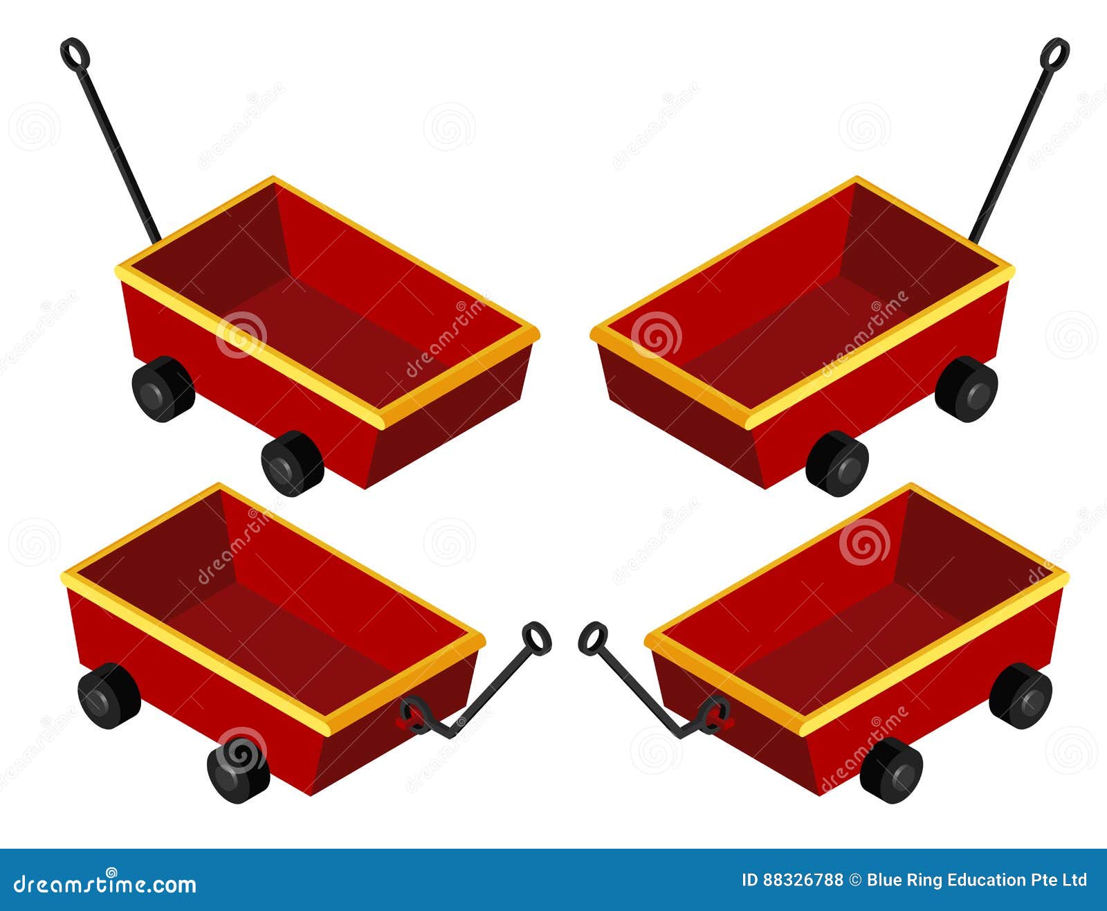 3D design for red wagons stock vector. Illustration of wagon - 88326788