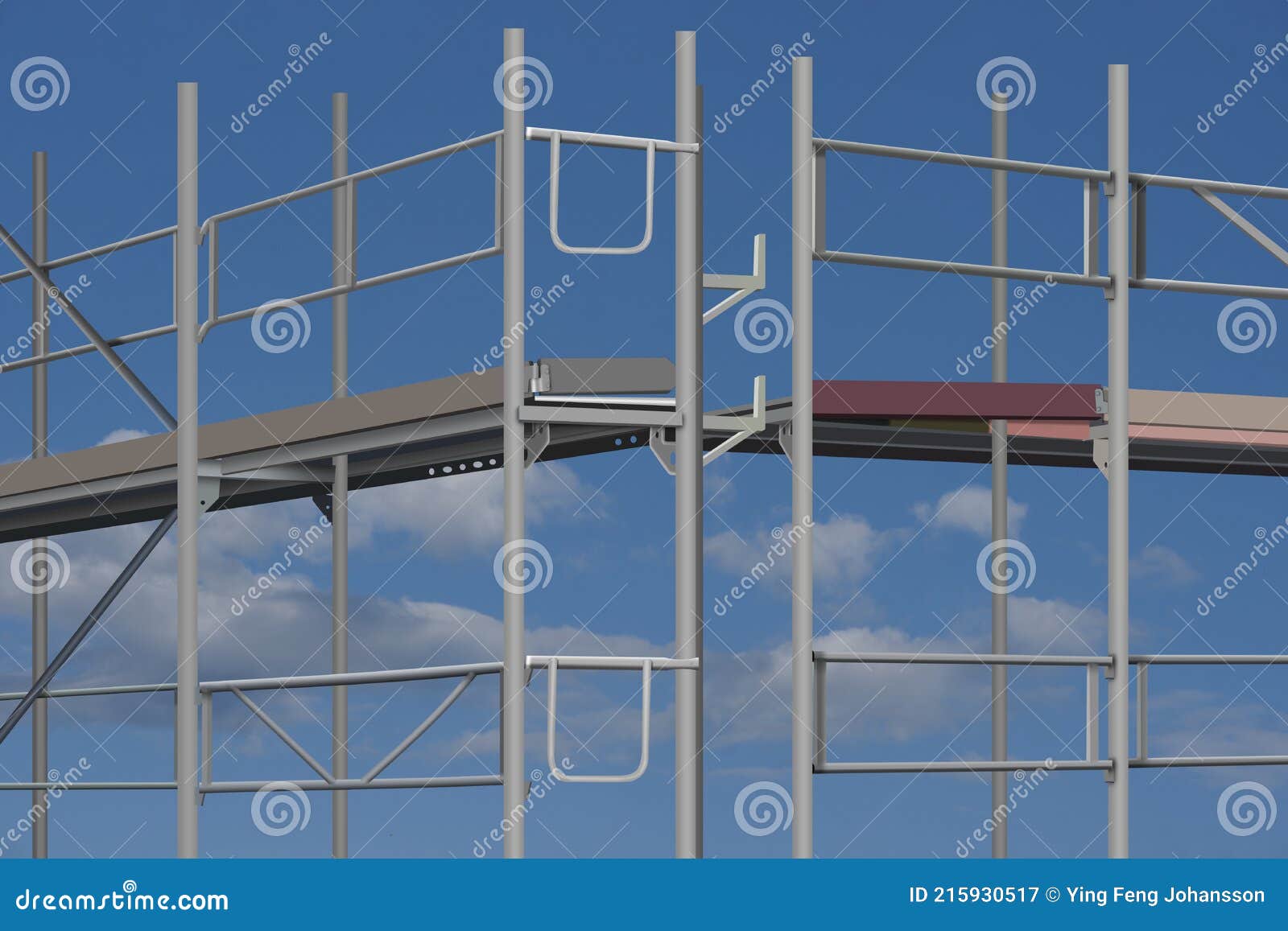 3d Design with Scaffolding Casting Shadow Stock Image - Image of ...