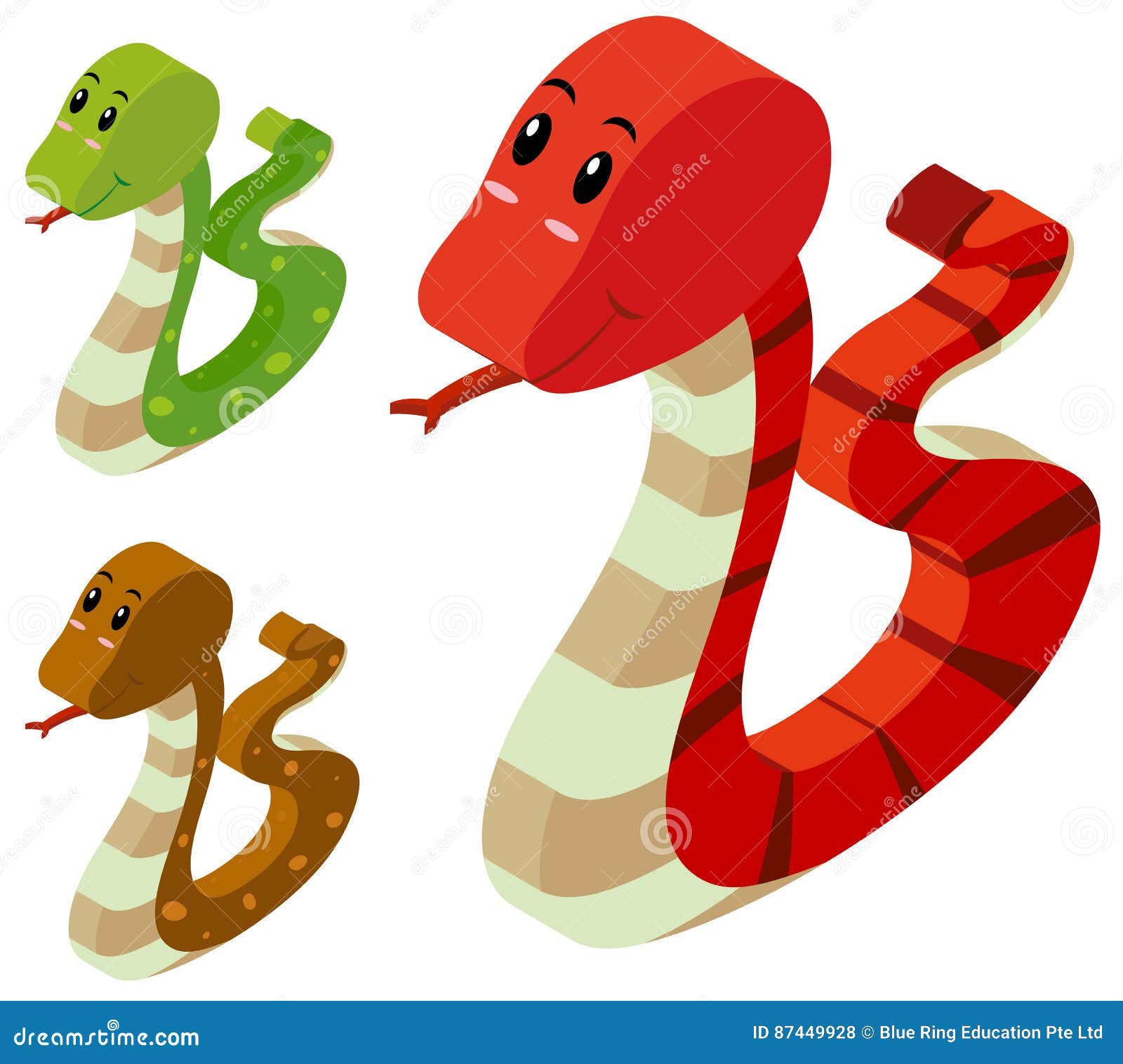 Three Snakes, Coloring Page, Vector Icon | CartoonDealer.com #185051647