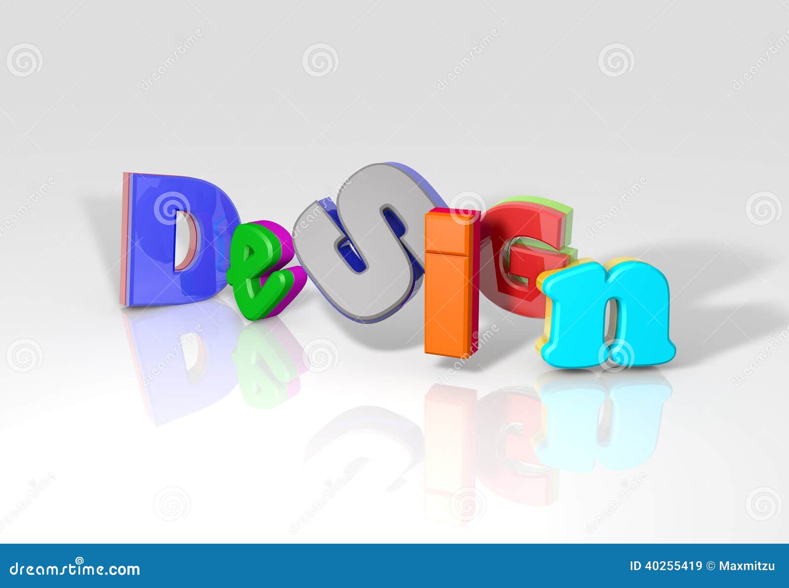 3D Design word stock illustration. Illustration of render - 40255419
