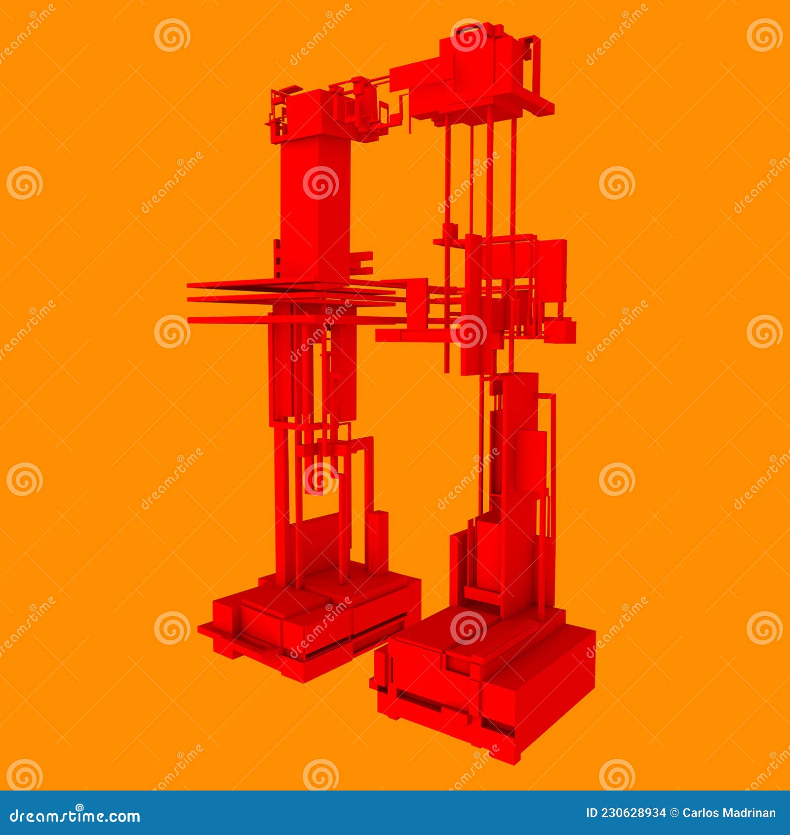 3d Designs Based in One Typeface Called a Series Stock Illustration ...