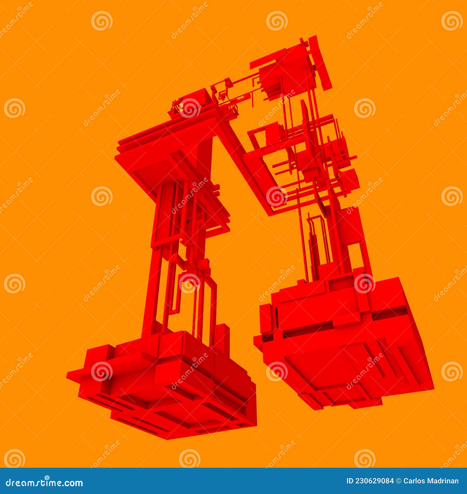 3d Designs Based in One Typeface Called a Series Stock Illustration ...