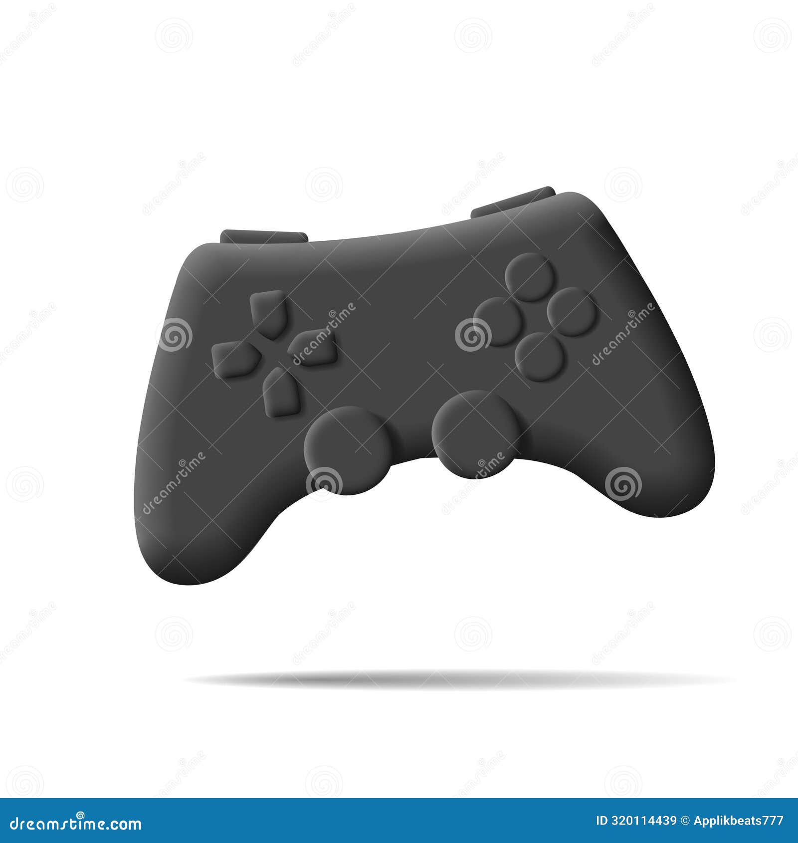 3d Detailed Illustration of Gamepad Controller with Buttons, Render ...