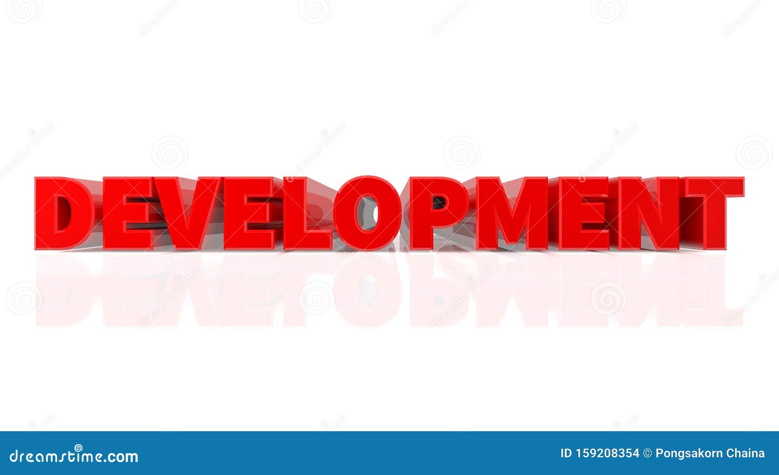 3D DEVELOPMENT Word on White Background 3d Rendering Stock Illustration ...
