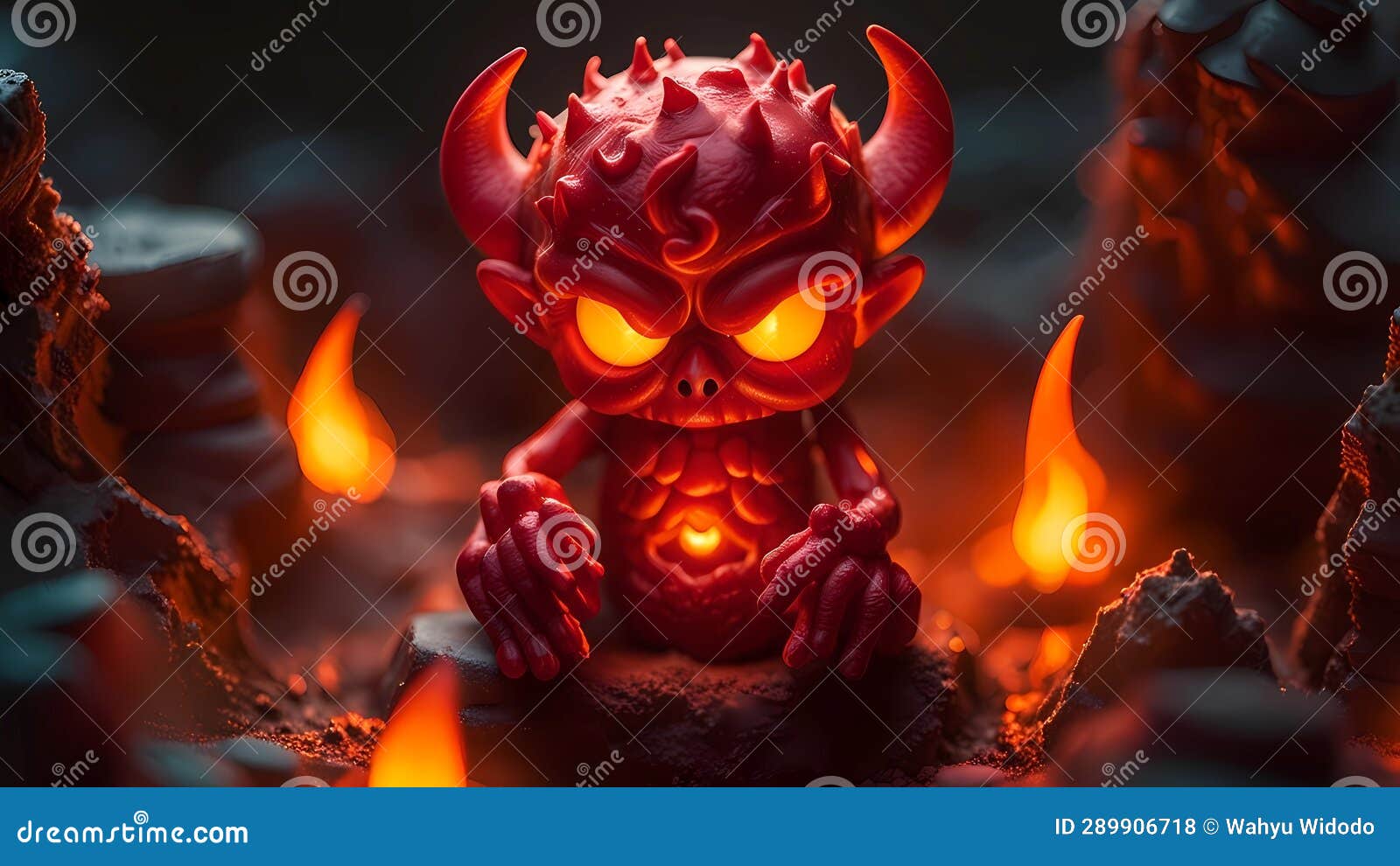 3D Devil Cartoon Character Illustration Ai Generated Stock Illustration ...