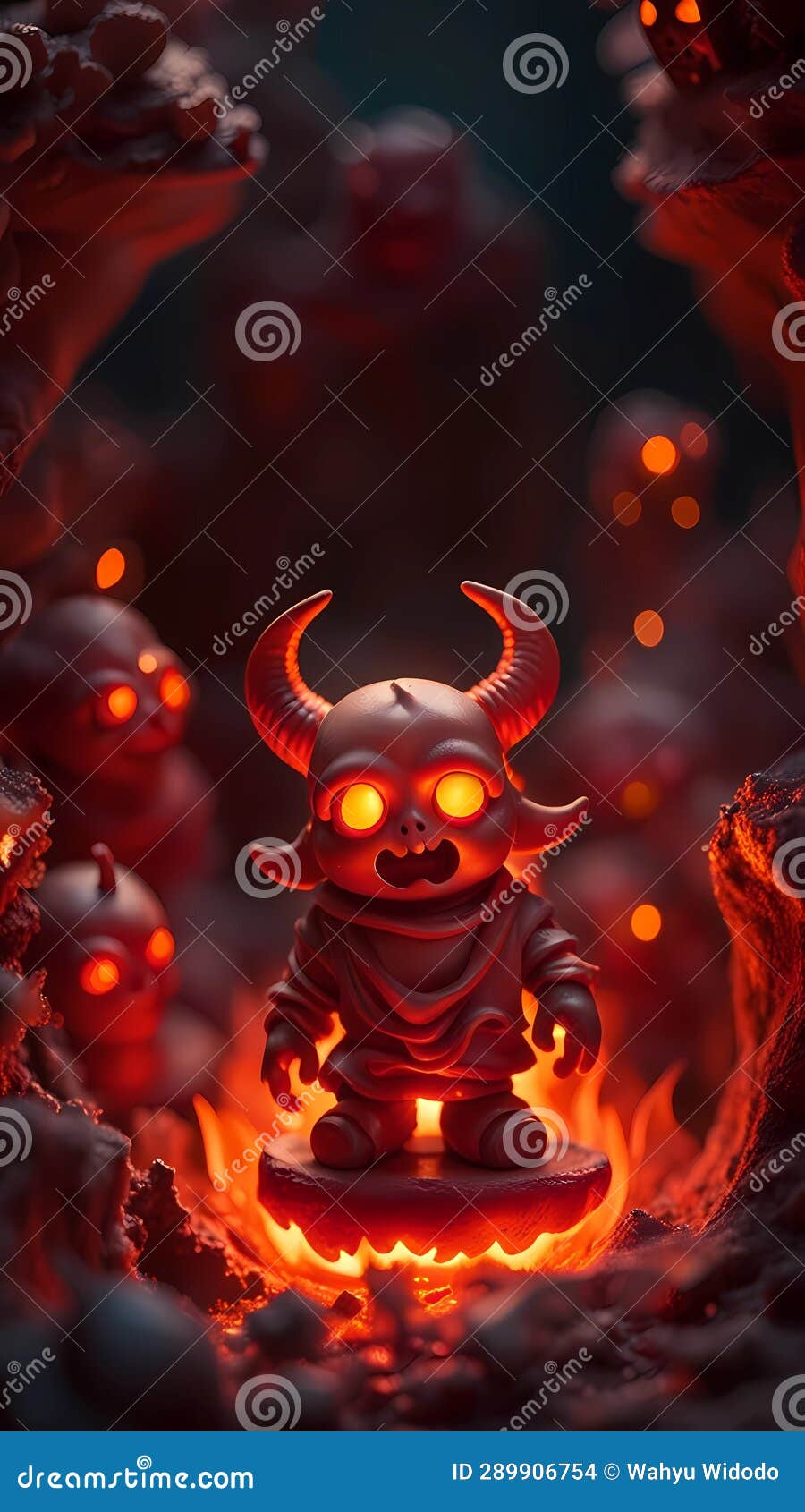 3D Devil Cartoon Character Illustration Ai Generated Stock Illustration ...