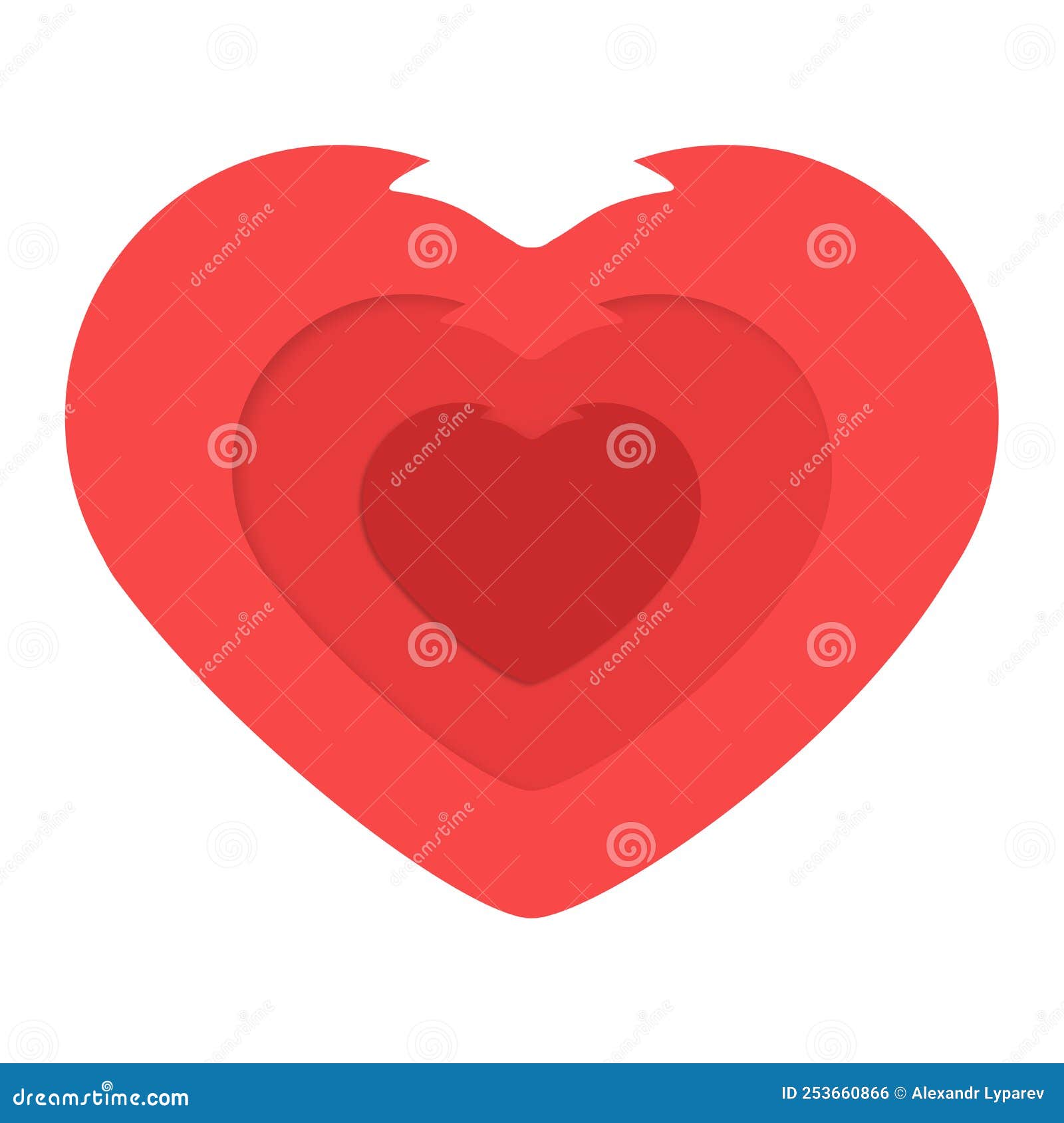 Devil Heart Illustration on the White Background. Stock Illustration ...