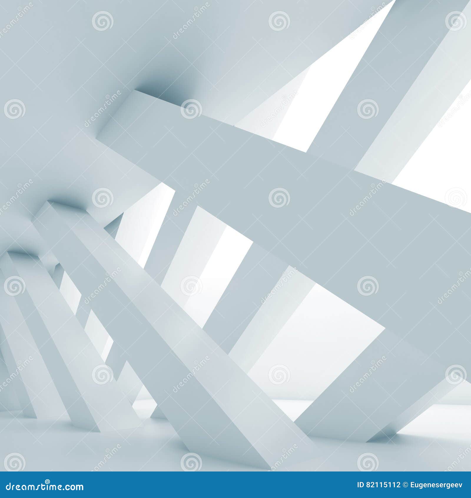 3 D Diagonal Columns, Interior Background Stock Illustration ...