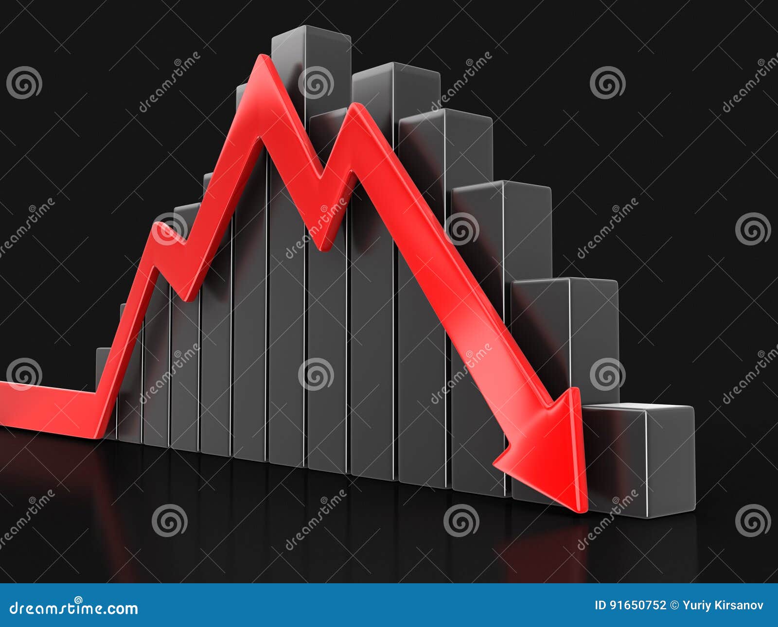 3d Diagram with arrow stock illustration. Illustration of cutout - 91650752
