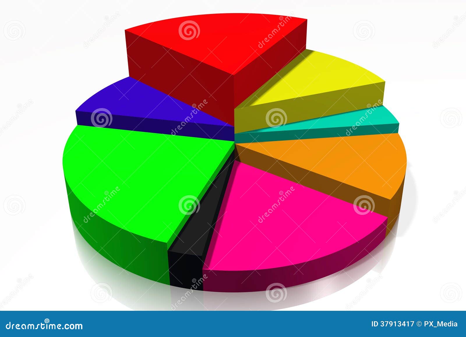 3D Diagram, Metaforer, Diagram, Pajdiagram Stock Illustrationer ...