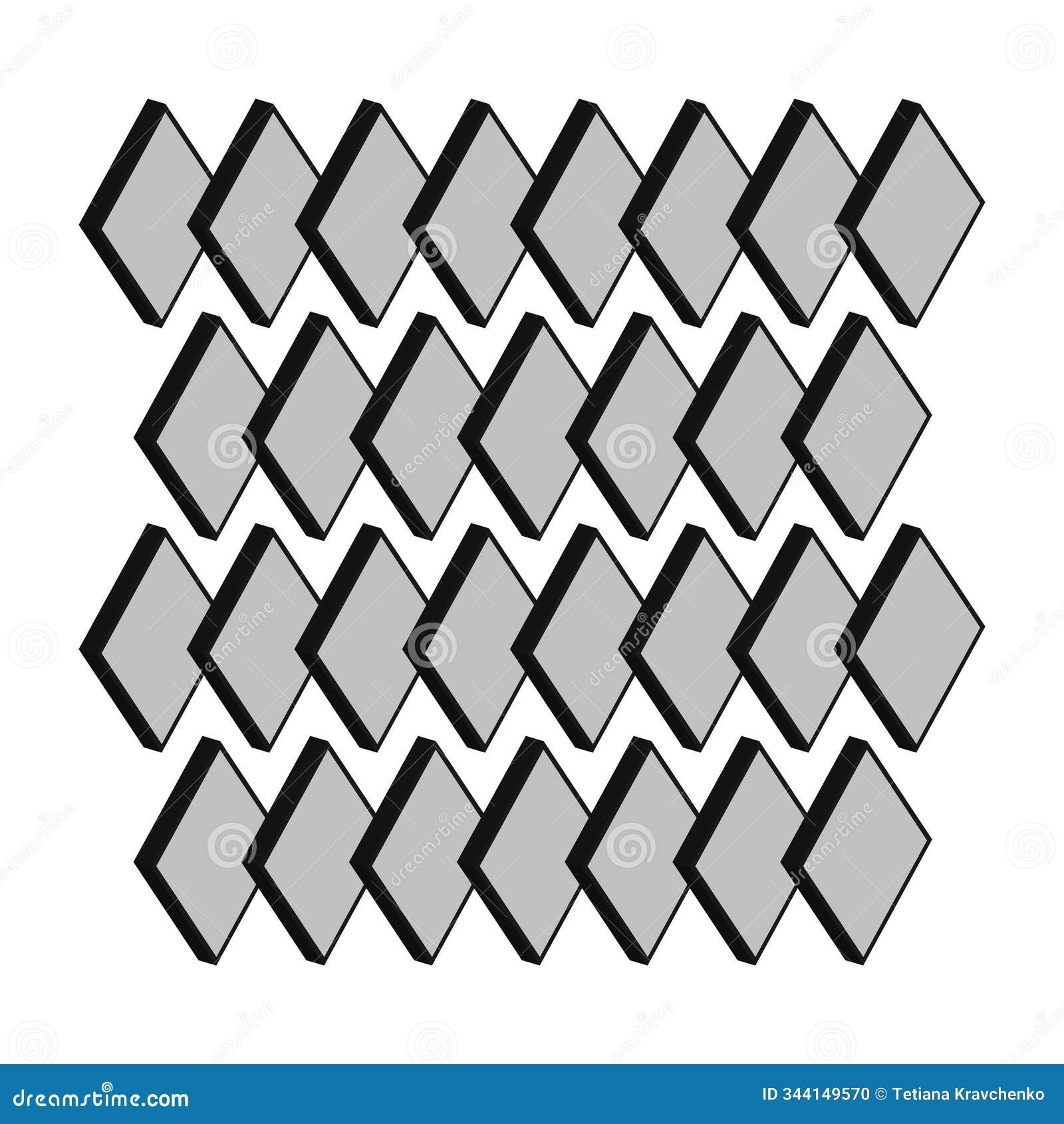 3D Diamond Icon. Geometric Vector Shapes. Black and Gray Rhombus ...