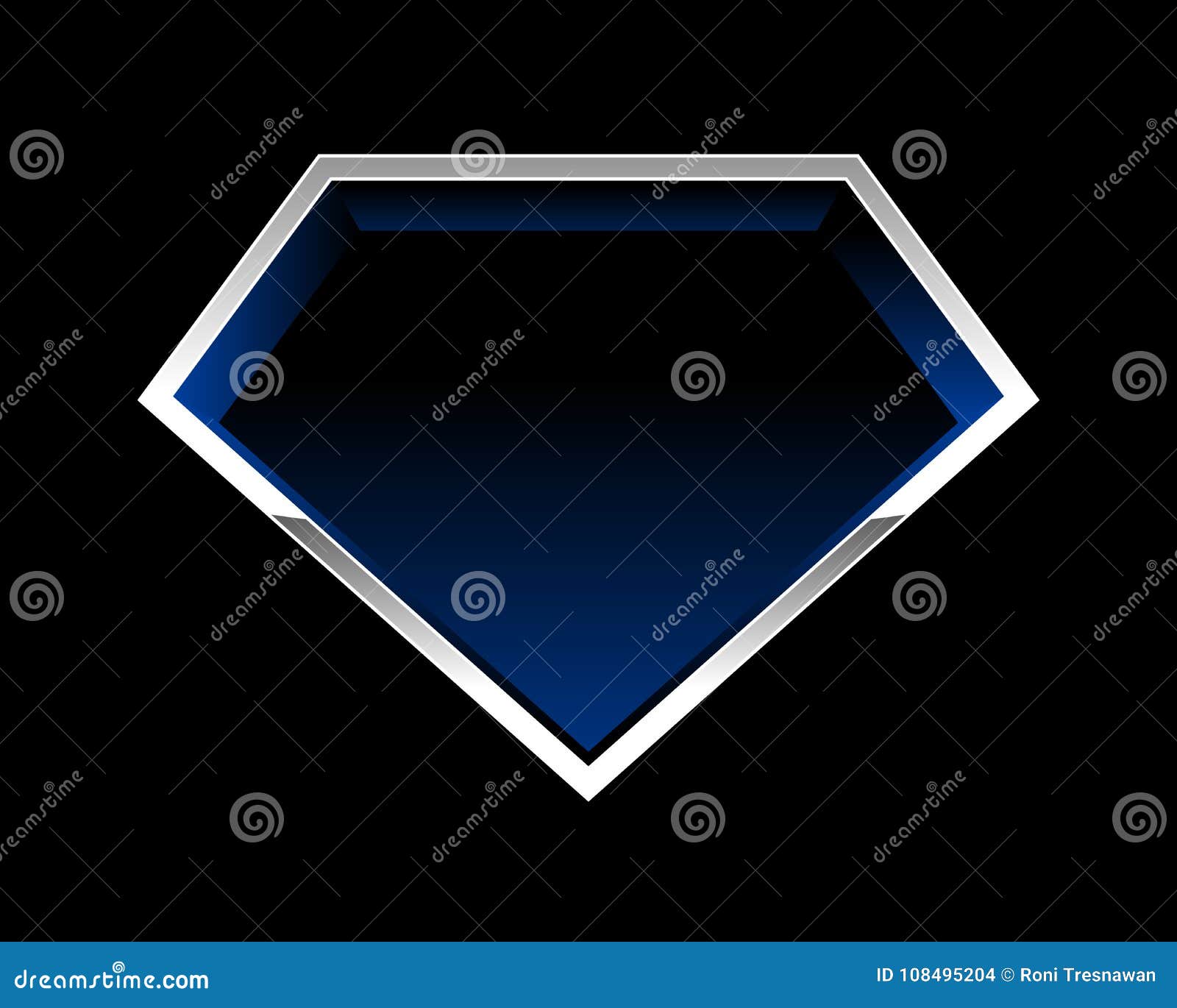 3D Diamond Shaped Blue Light Design Vector Illustratie - Illustration ...