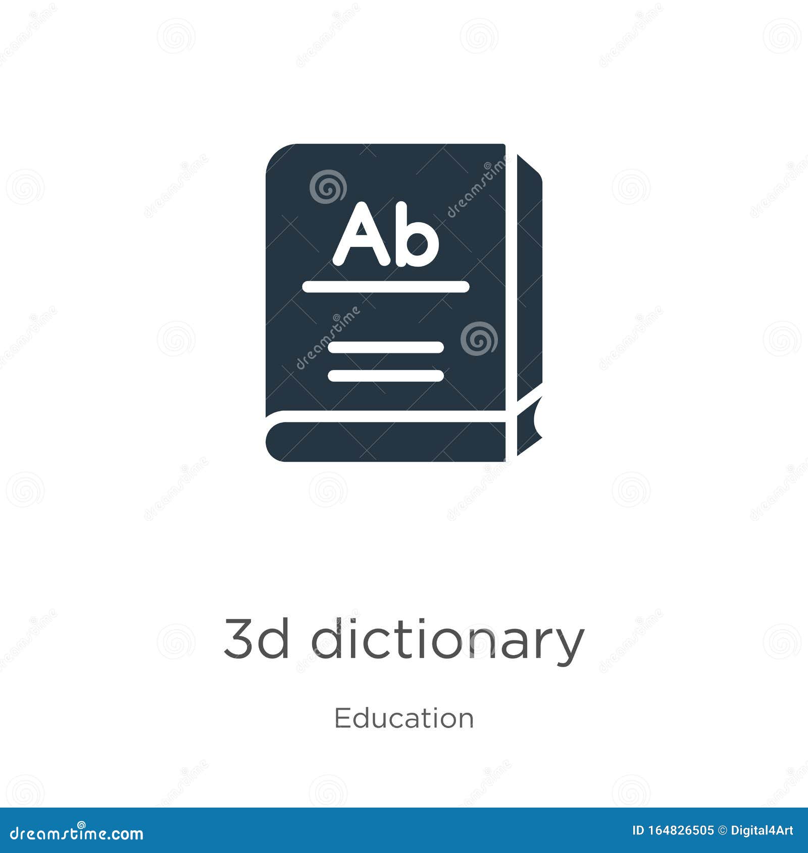 3d Dictionary Icon Vector. Trendy Flat 3d Dictionary Icon from ...