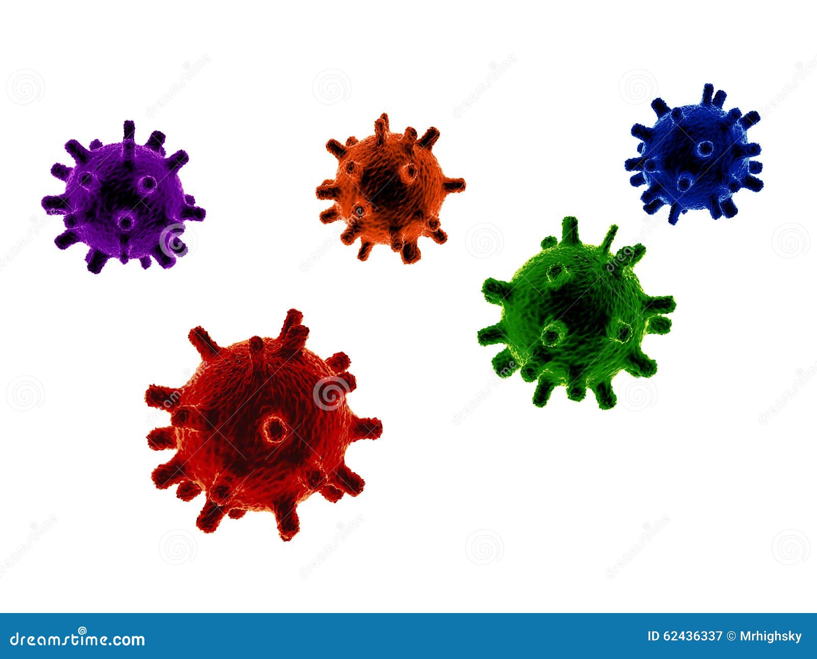 3d Different Colored Biological Cells Stock Illustration - Illustration ...