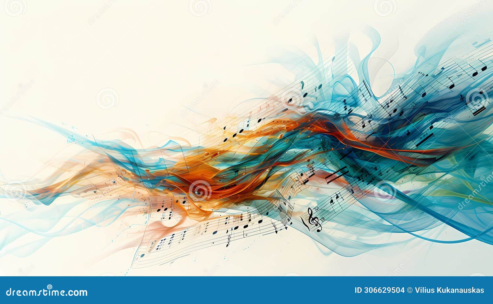 Symphony of Elements: Musical Fusion with Nature and Fire Stock ...