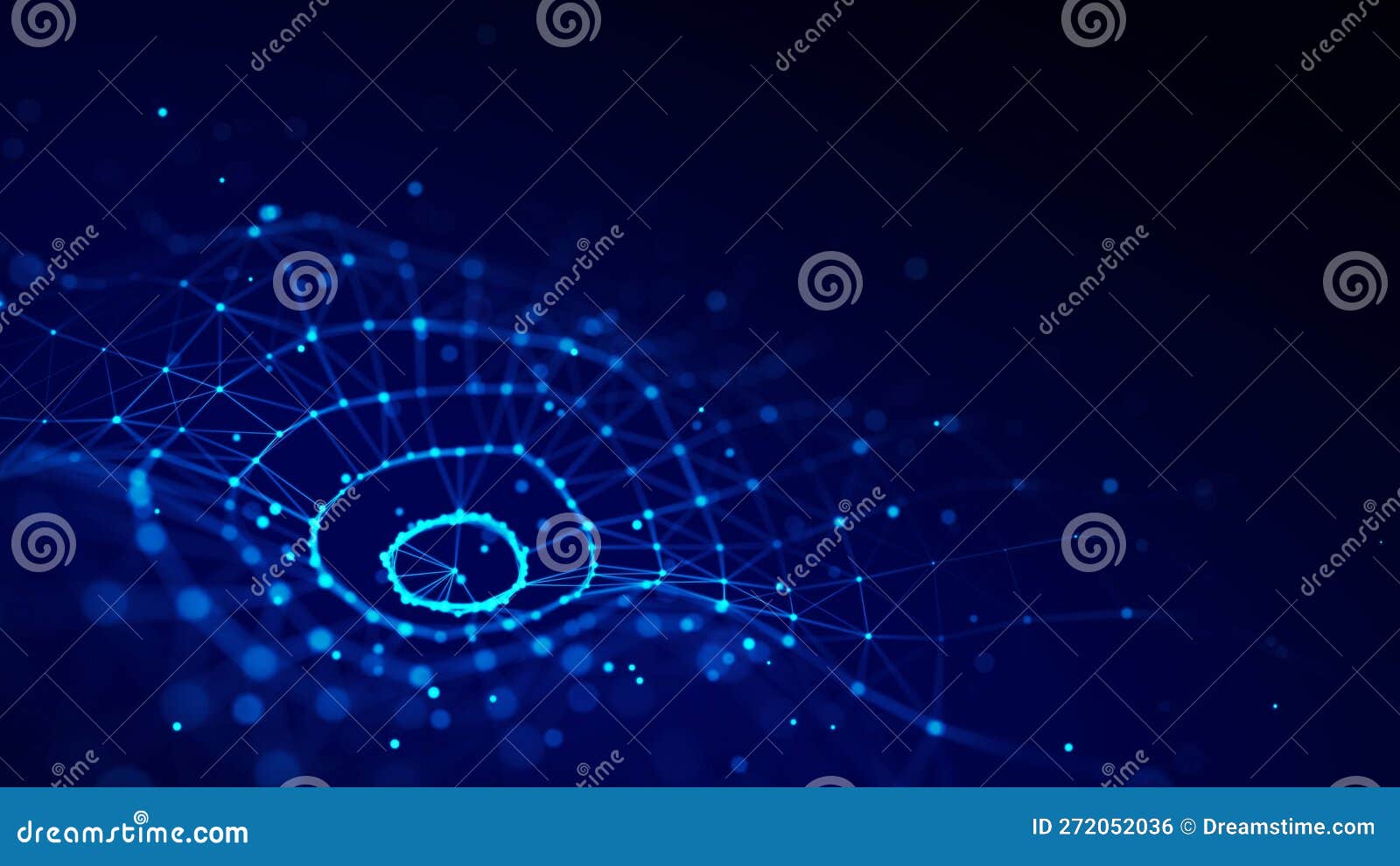 3D Digital Circular Dynamic Wave. Technology Wave. Seamless Flow ...