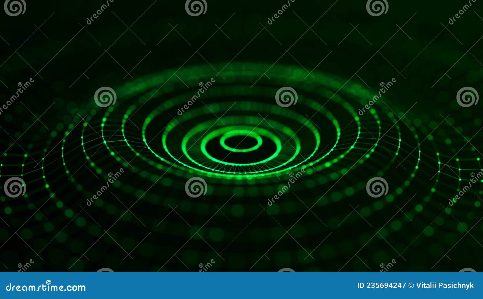 3D Digital Circular Dynamic Wave. Technology Wave. Seamless Flow ...
