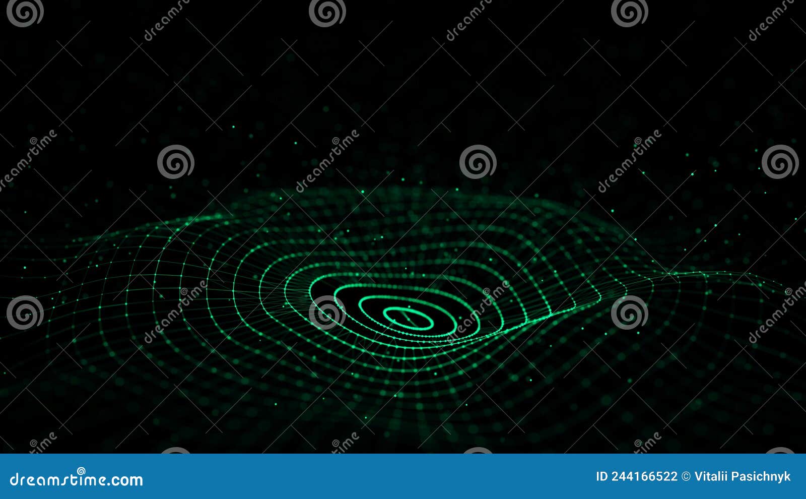 3D Digital Circular Dynamic Wave. Technology Wave. Seamless Flow ...