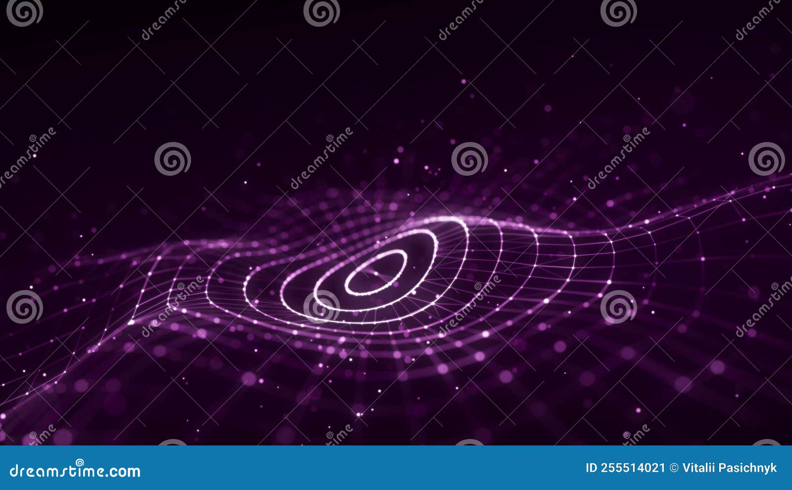 3D Digital Circular Dynamic Wave. Technology Smart Wave. Seamless Flow ...