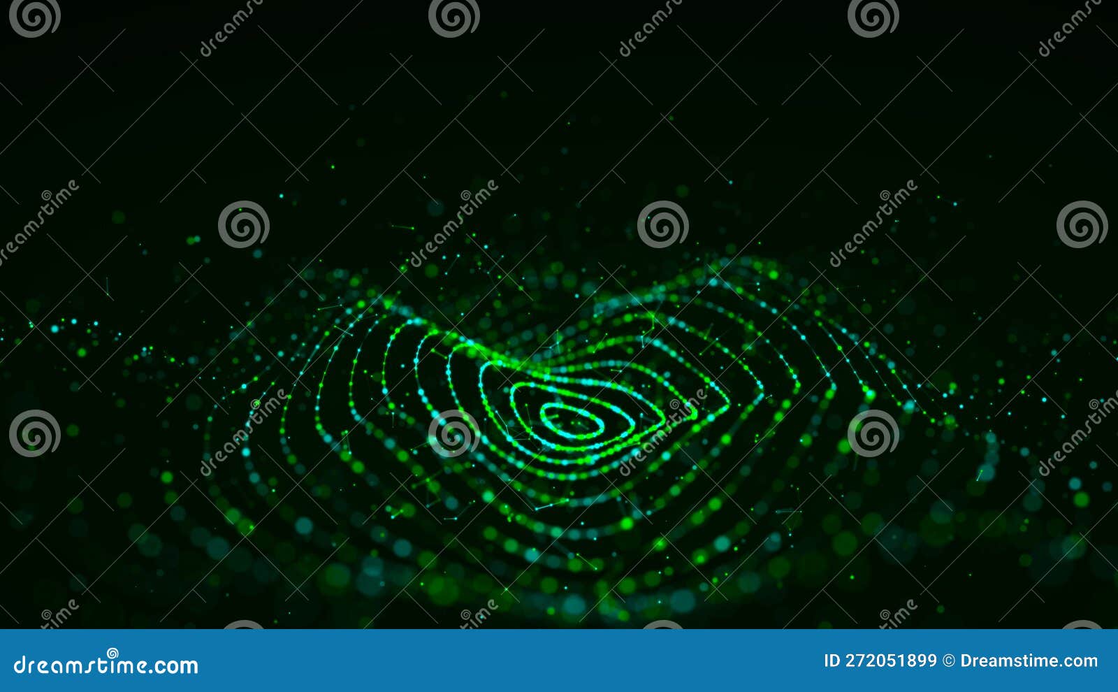 3D Digital Circular Dynamic Wave. Technology Smart Wave. Seamless Flow ...