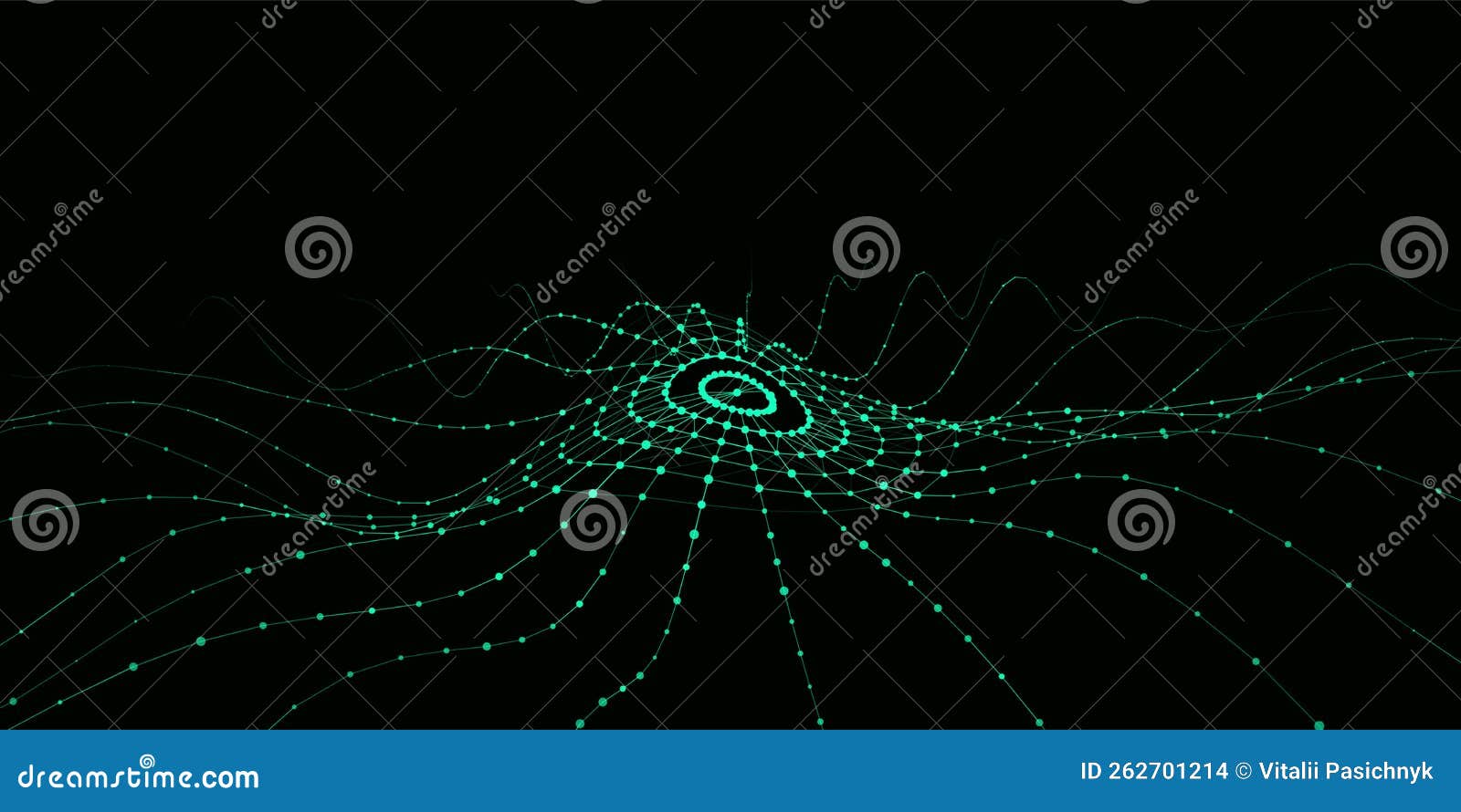3D Digital Circular Dynamic Wave. Technology Smart Wave. Seamless Flow ...