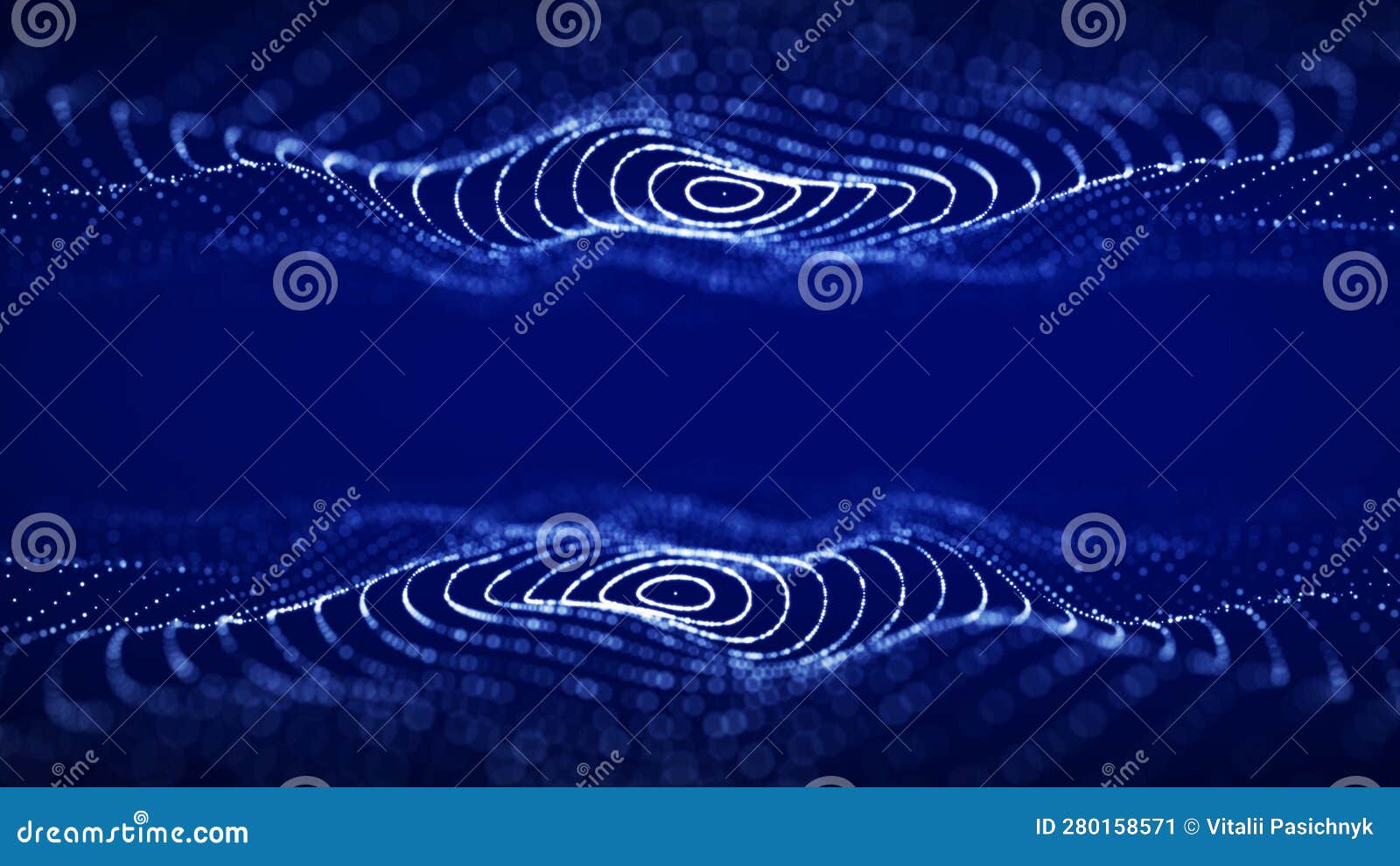 3D Digital Circular Dynamic Wave On Purple Background. Technology Smart ...