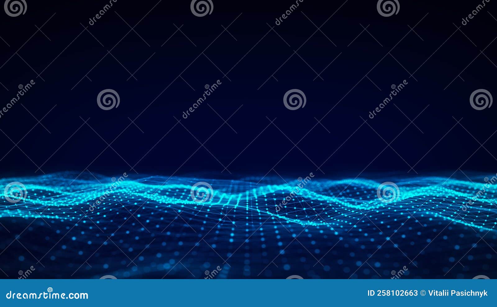 3D Digital Dynamic Wave. Flow Digital Structure. Secure Cybersecurity ...