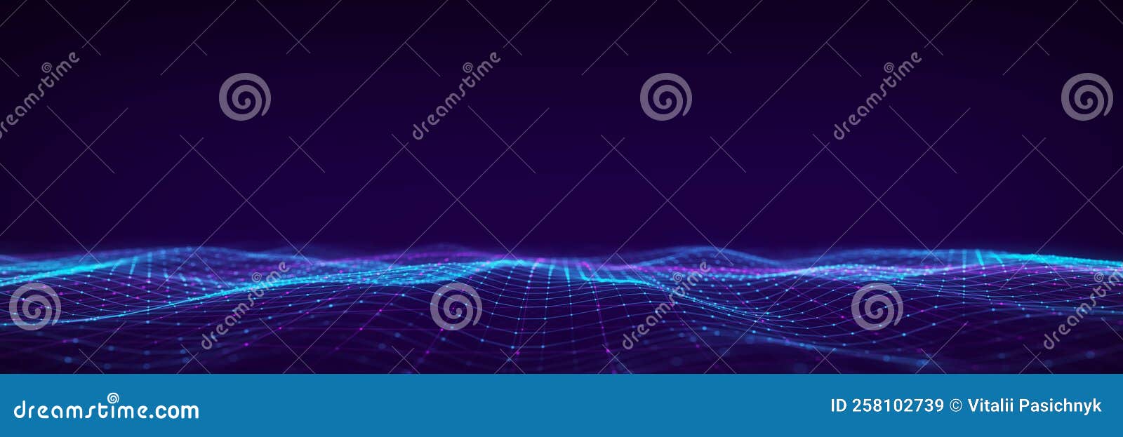 3d Digital Dynamic Wave Flow Digital Structure Secure Cybersecurity Data Connection Cyber