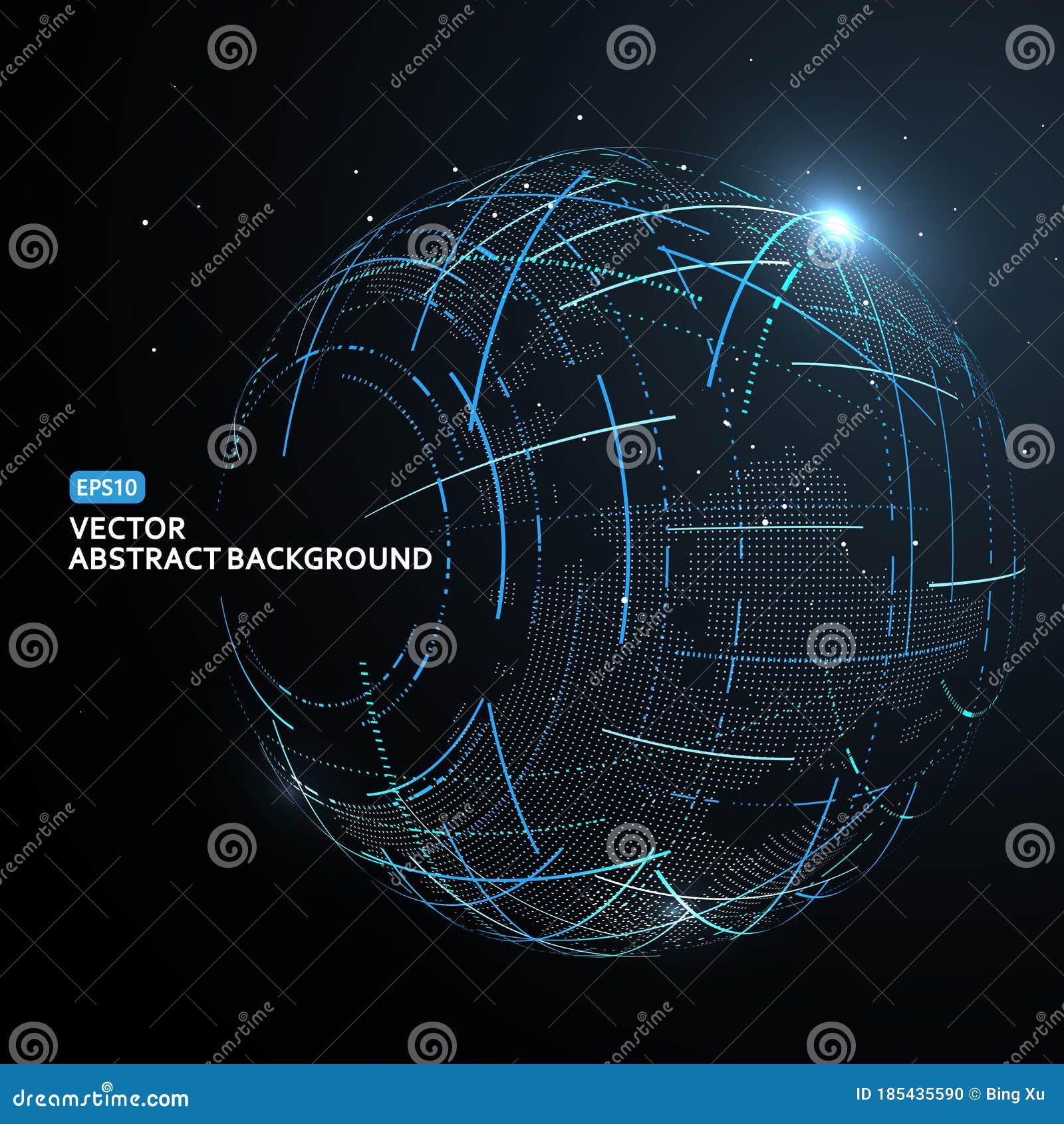 3D Digital Earth Concept, Internet Big Data and Blockchain, Artificial ...