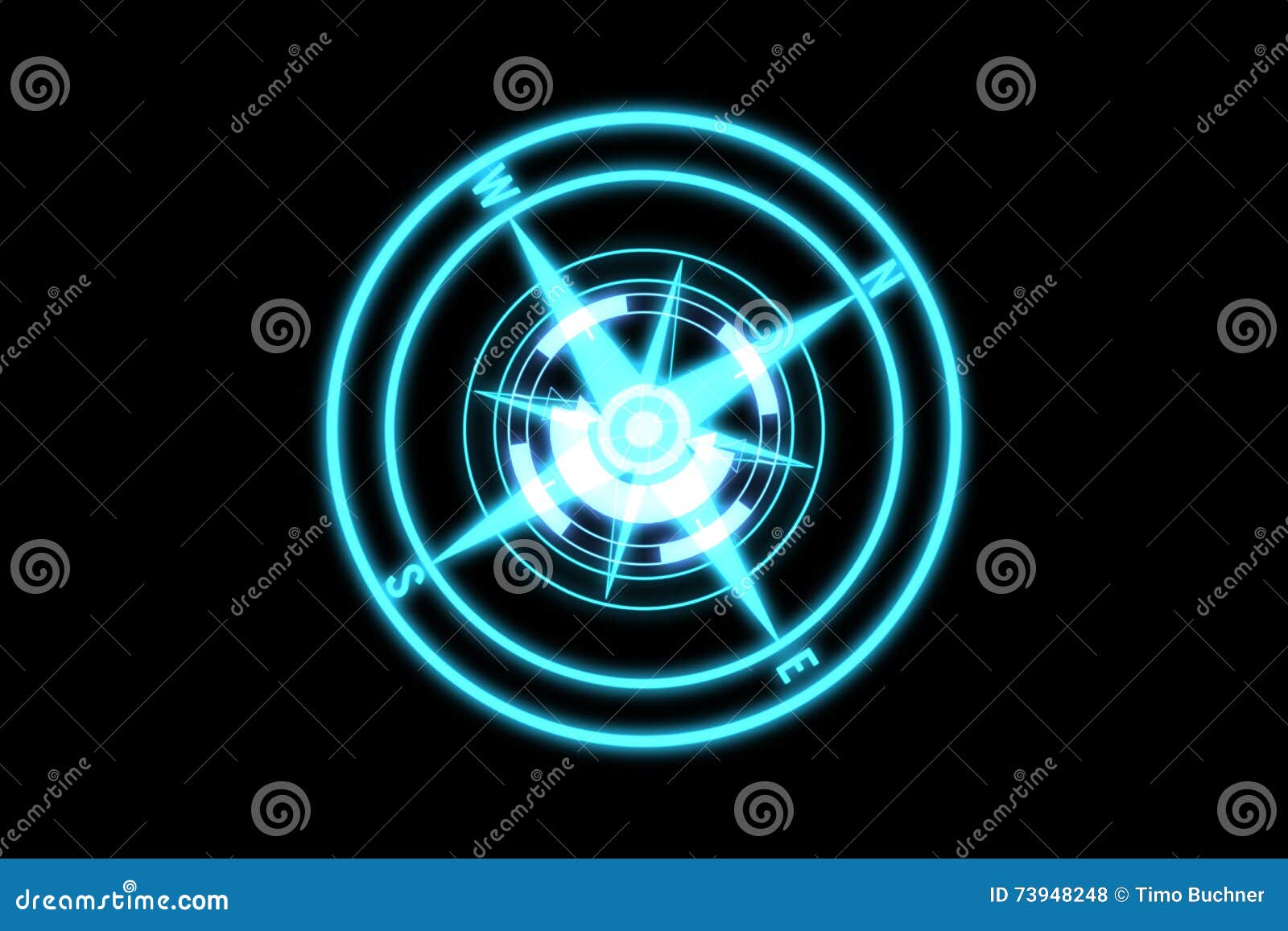 3D Digital HUD Element in Motion. Nice 3D Rendering Stock Illustration ...