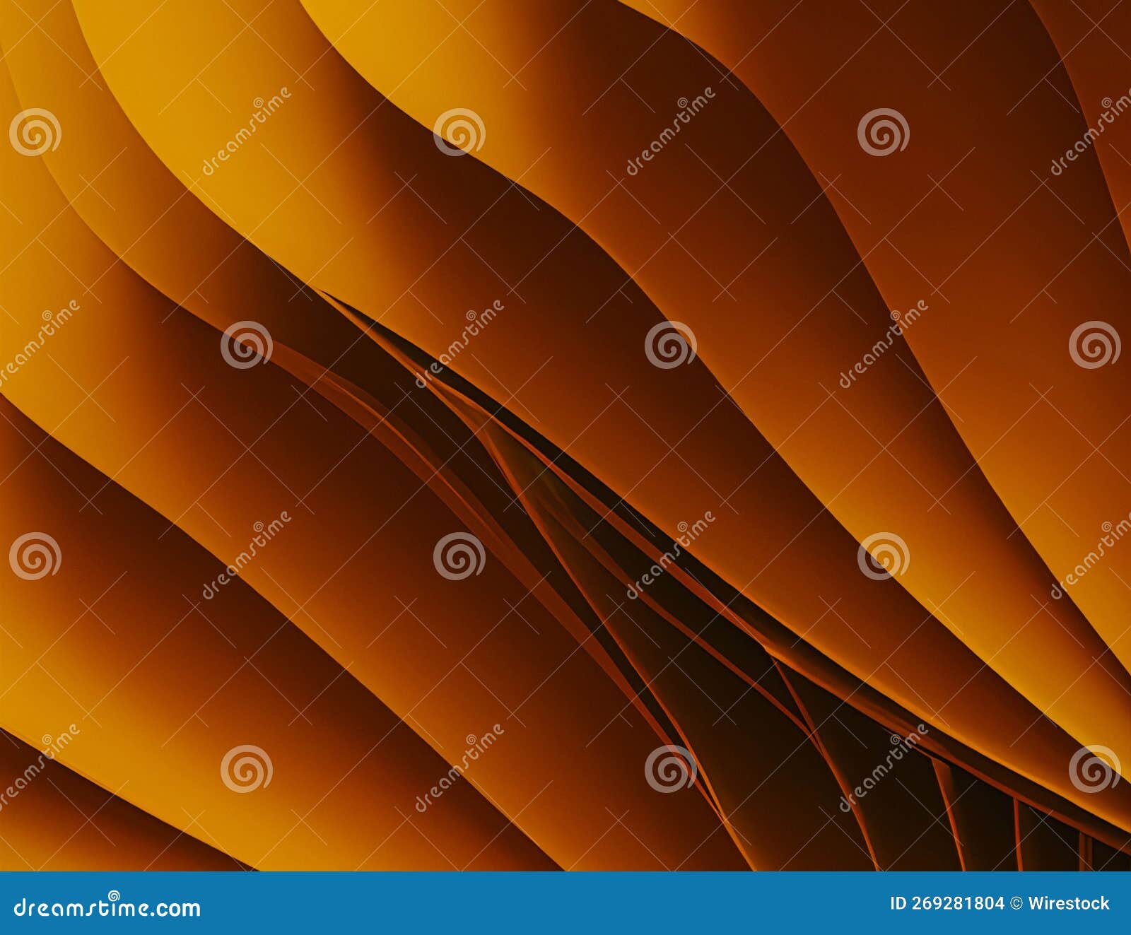 3D Digital Illustration of Gold Sharp Drapery Stock Illustration ...